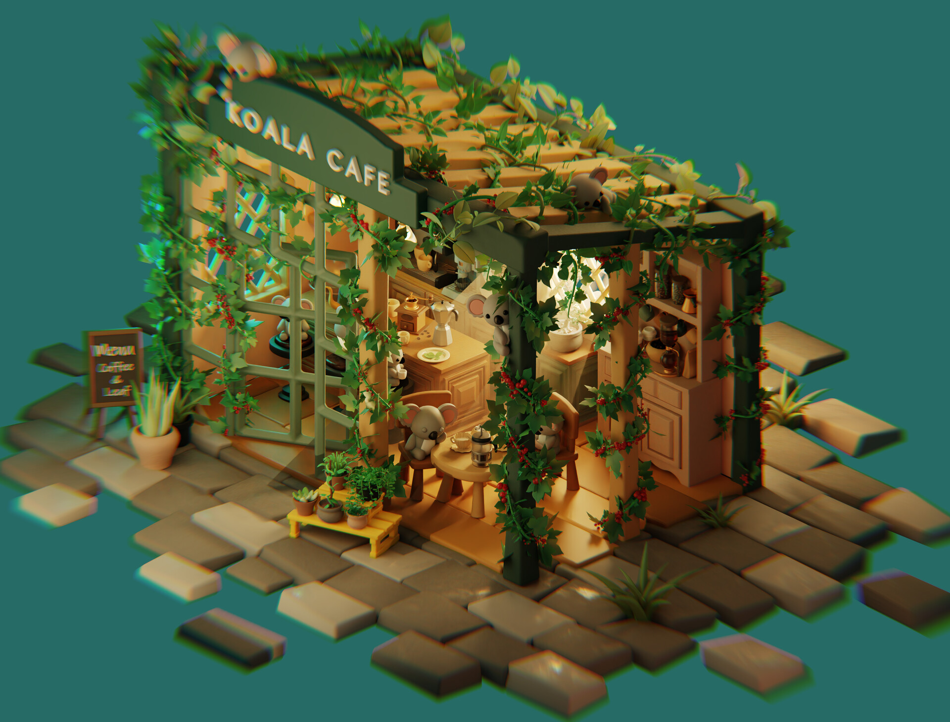 ArtStation - Koala Cafe