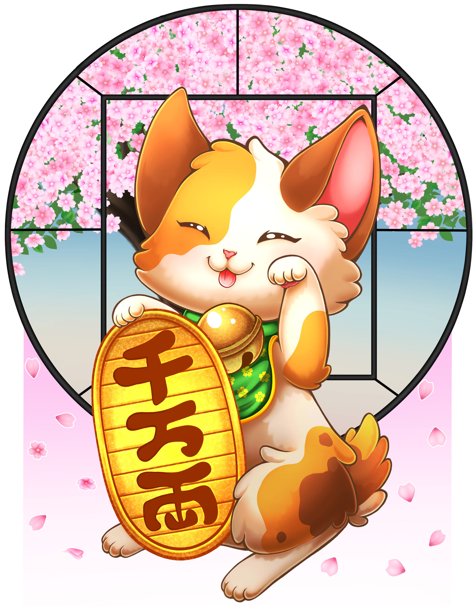 ArtStation - Calico Maneki Neko Print