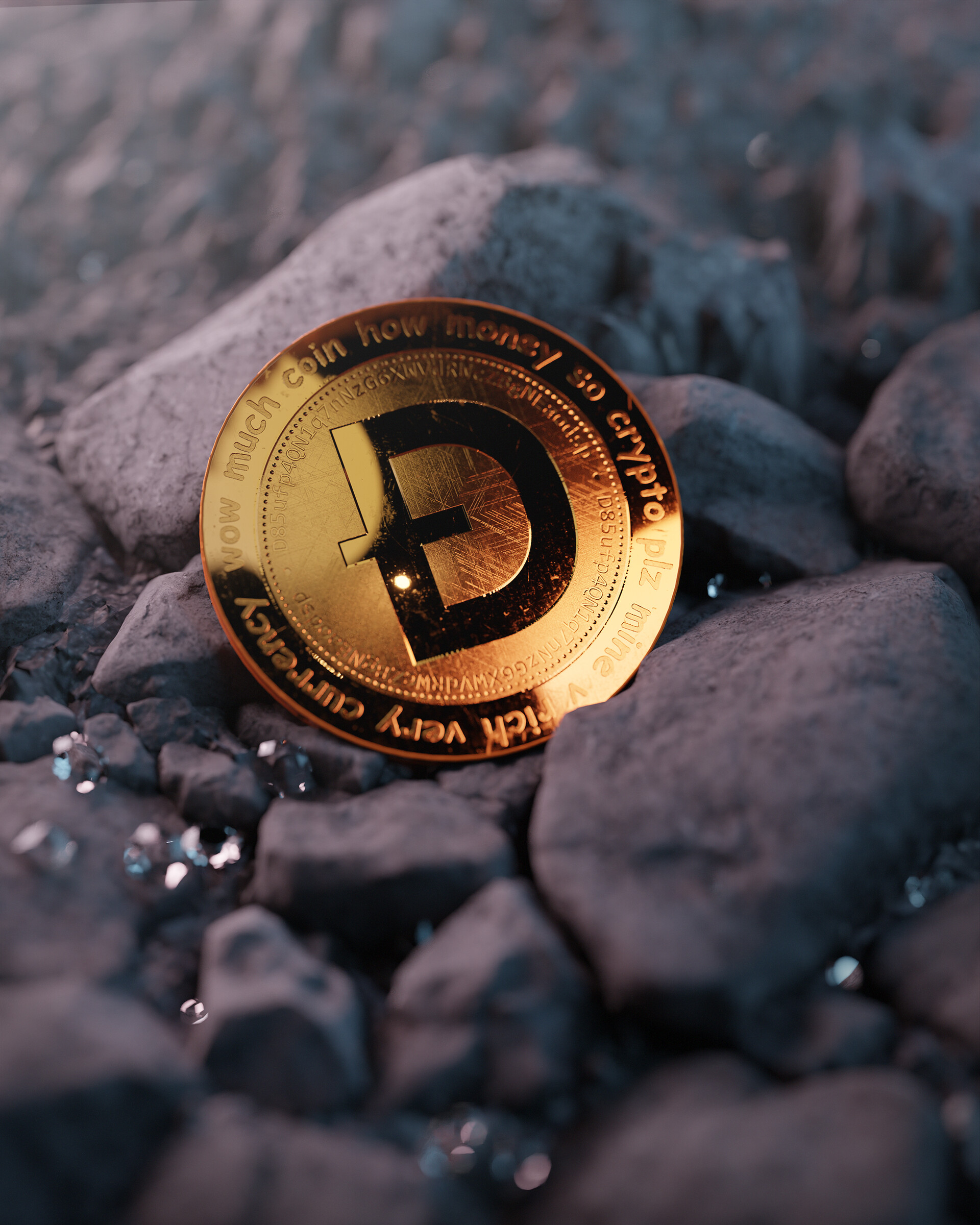 ArtStation - Diamonds & Dogecoin On The Moon