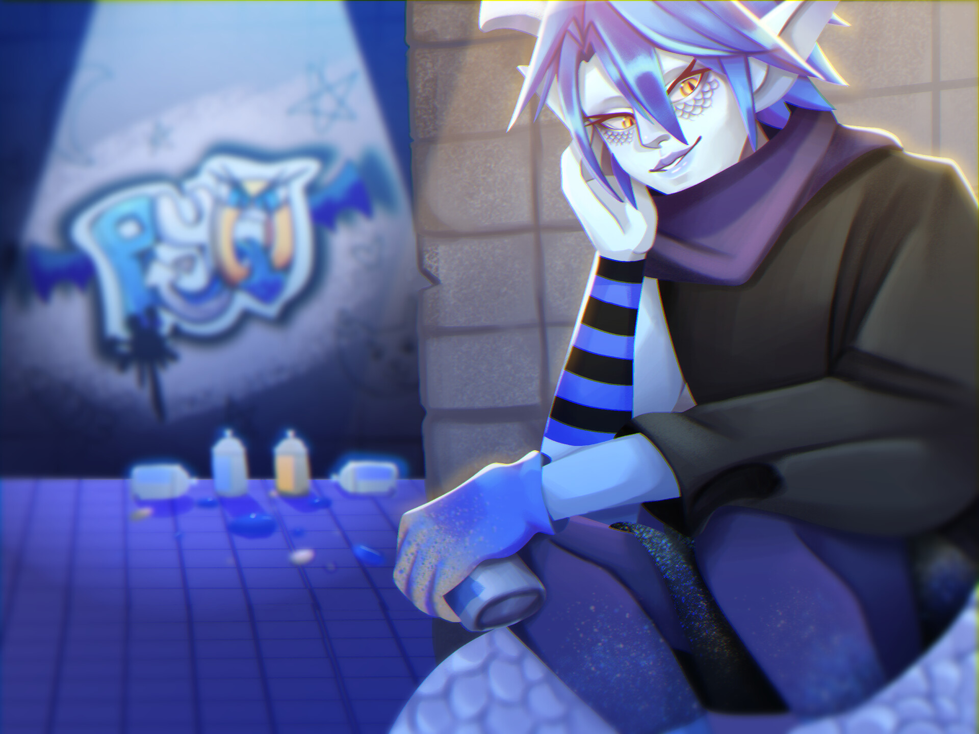 ArtStation - Ryo Splash Art and Work In Progress