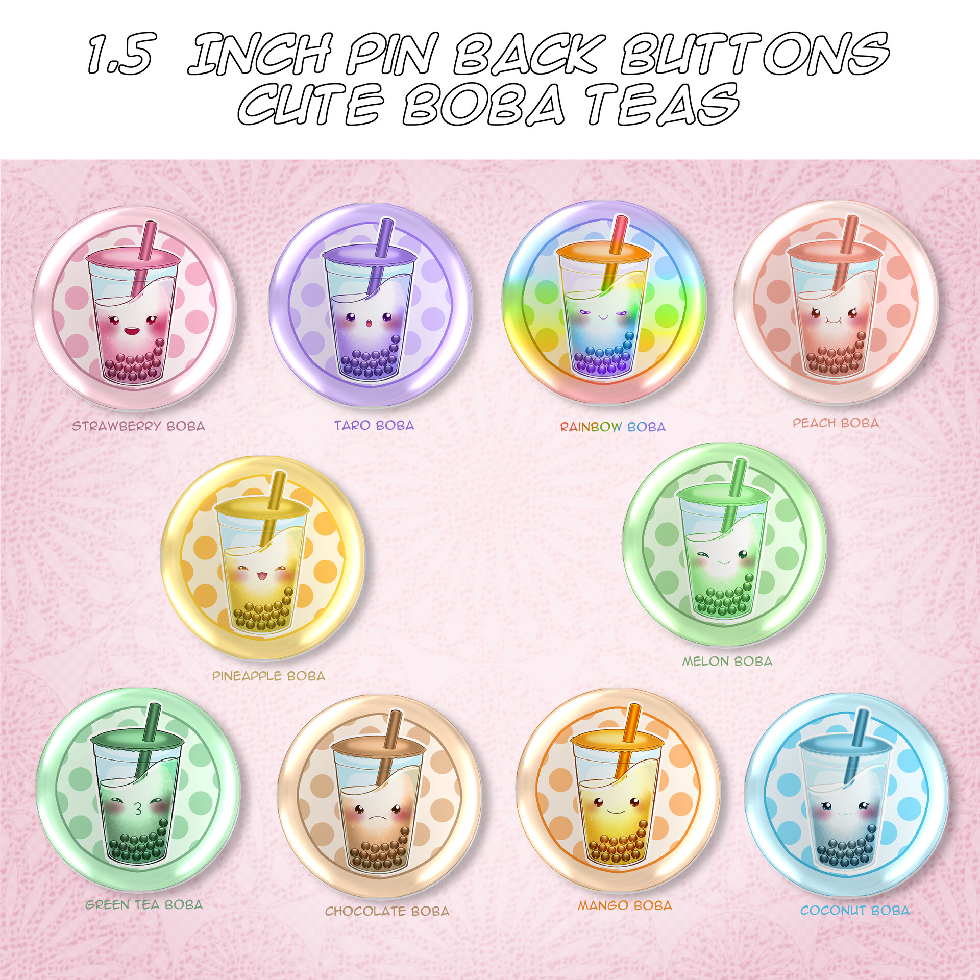 ArtStation - 1.5 Inch Boba Teas