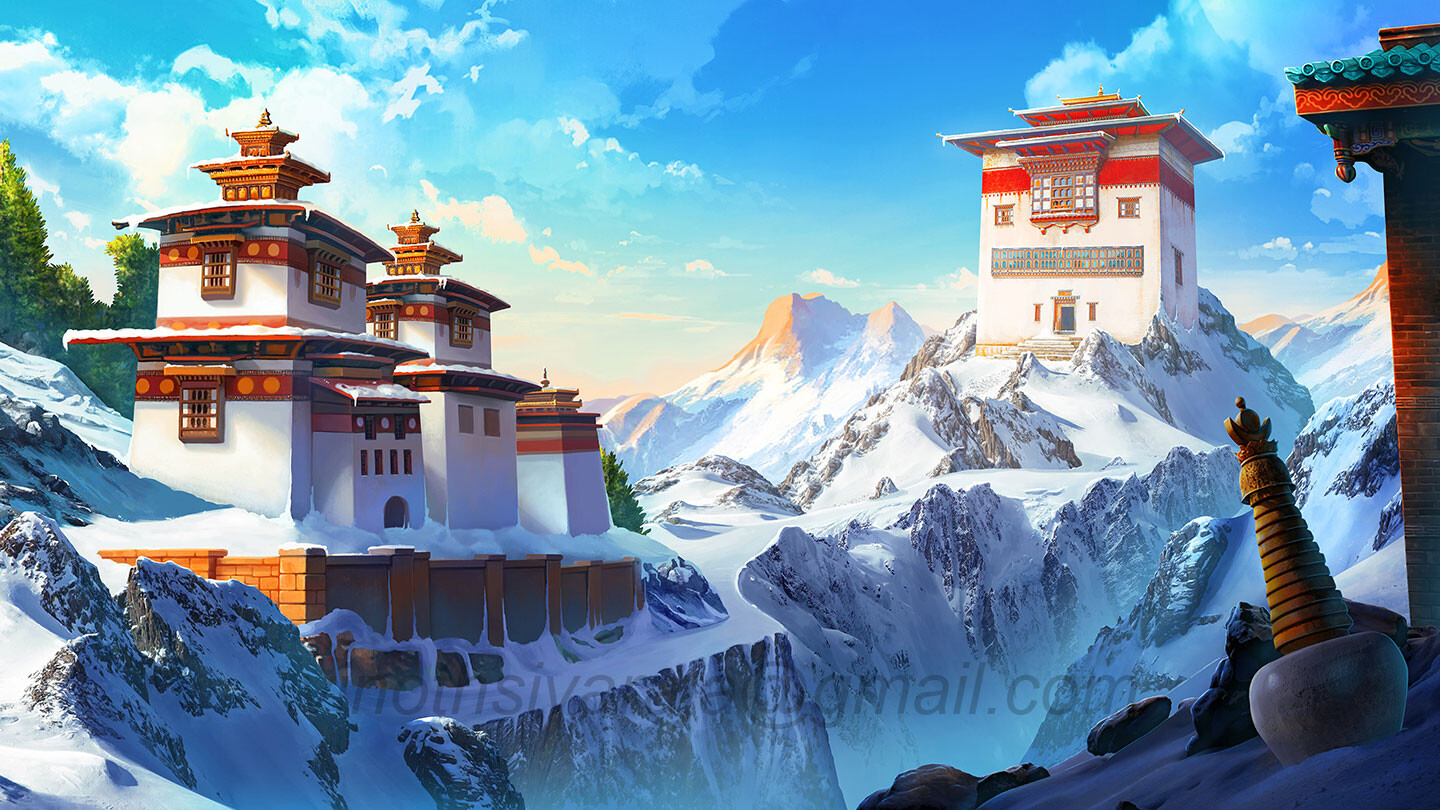 ArtStation - Chinese Temple Game Art