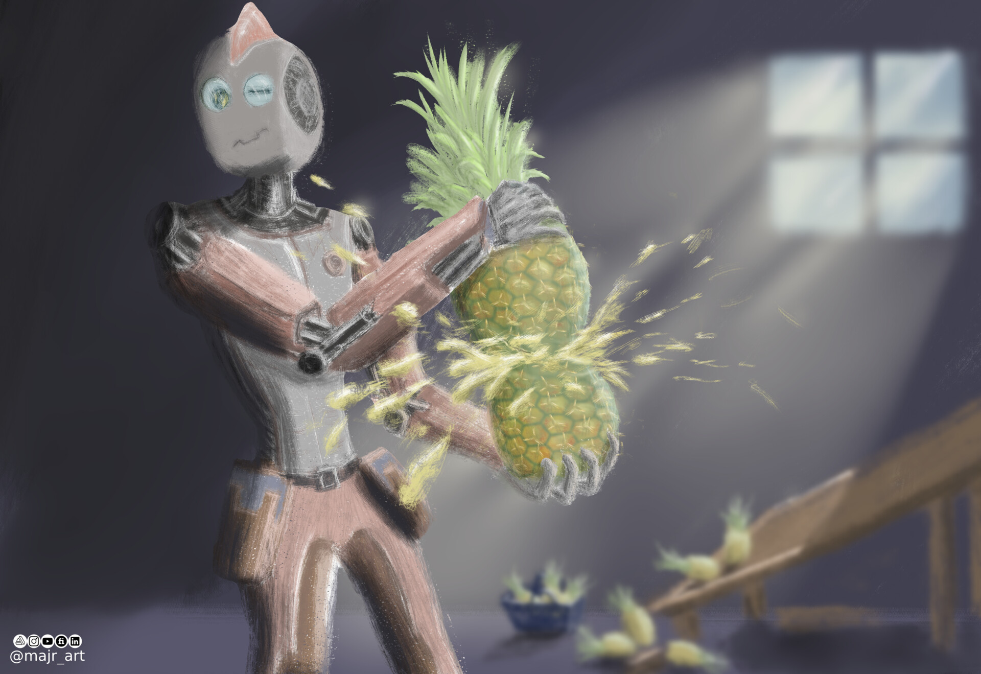 ArtStation - "Hmm !, I wonder what to do with this ?!" - Mr. Robot