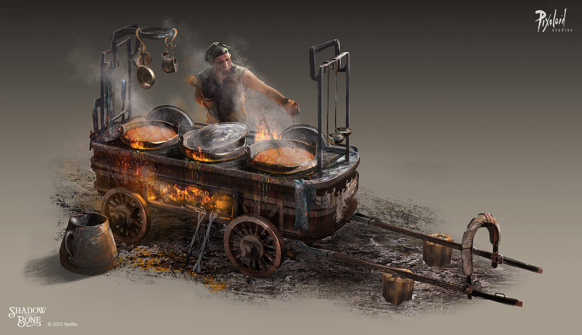 Pixoloid Studios - Shadow and Bone - Mobile kitchen / Cooking station
