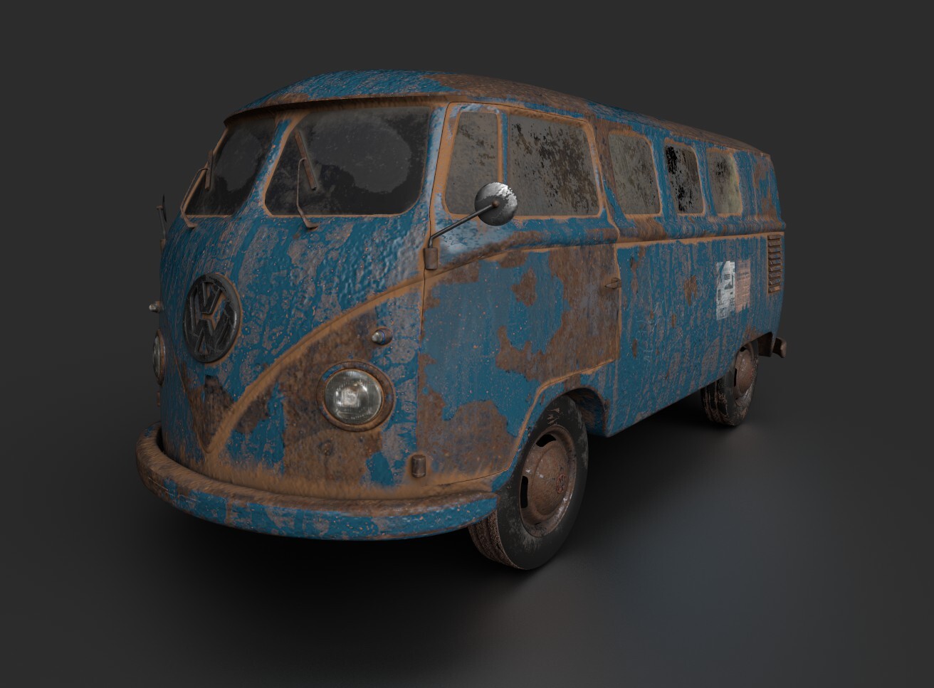 ArtStation - post apocalyptic volkswagen van