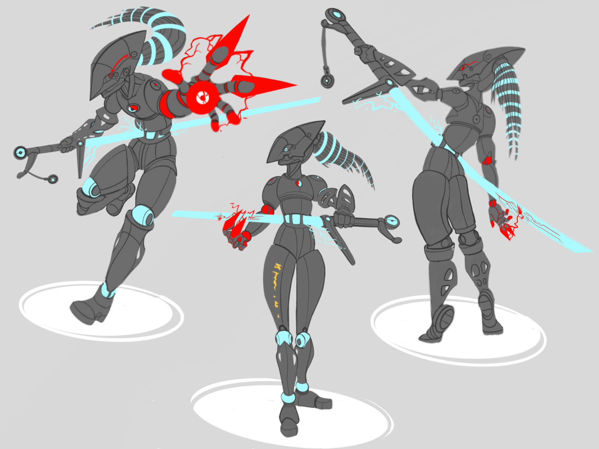 Olivier Plamondon - Androïd character concept art