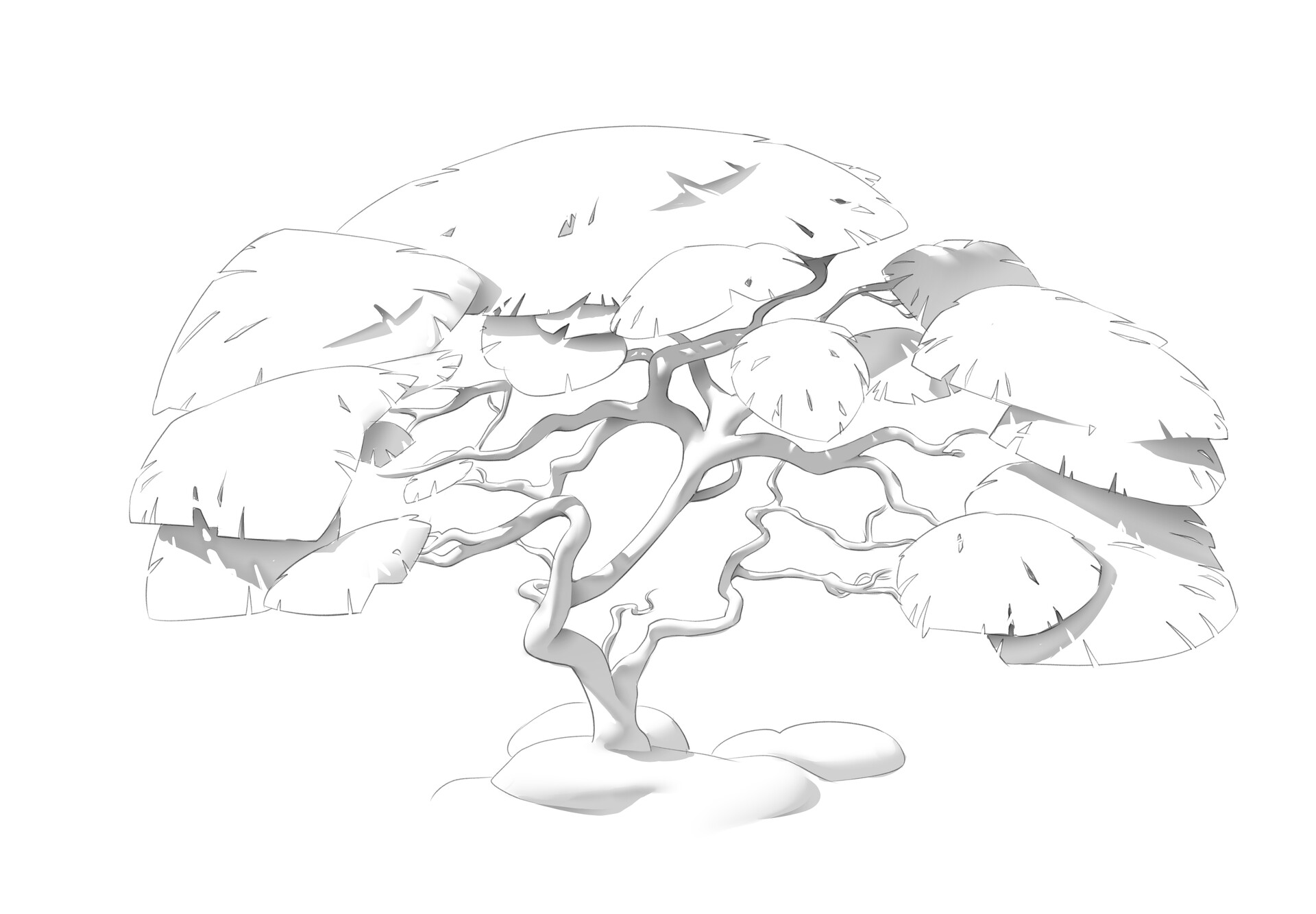 Xavier d'Espinay Saint Luc - Tree studies