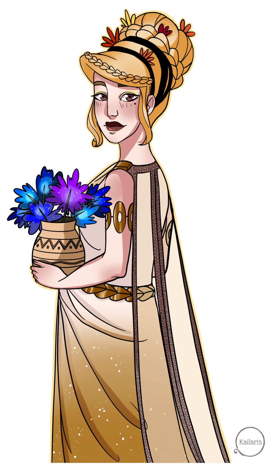 Persephone Greek Goddess Drawing