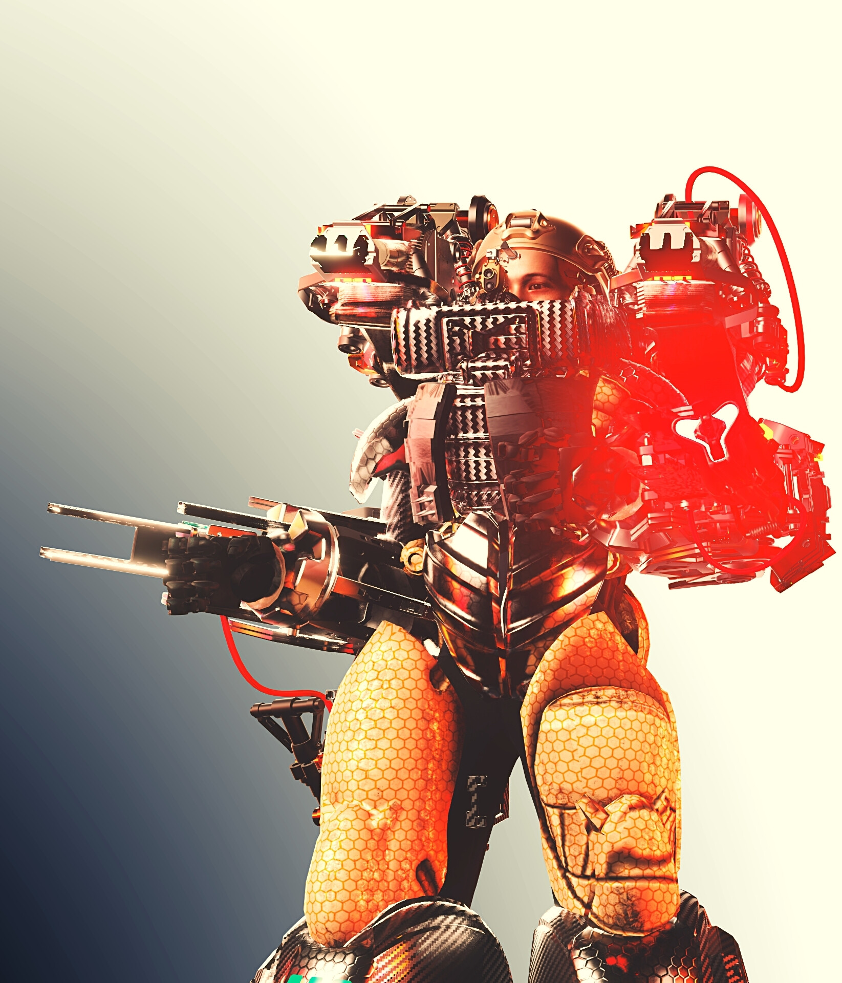 ArtStation - Concept Mecha Exoskeleton- Warmachine