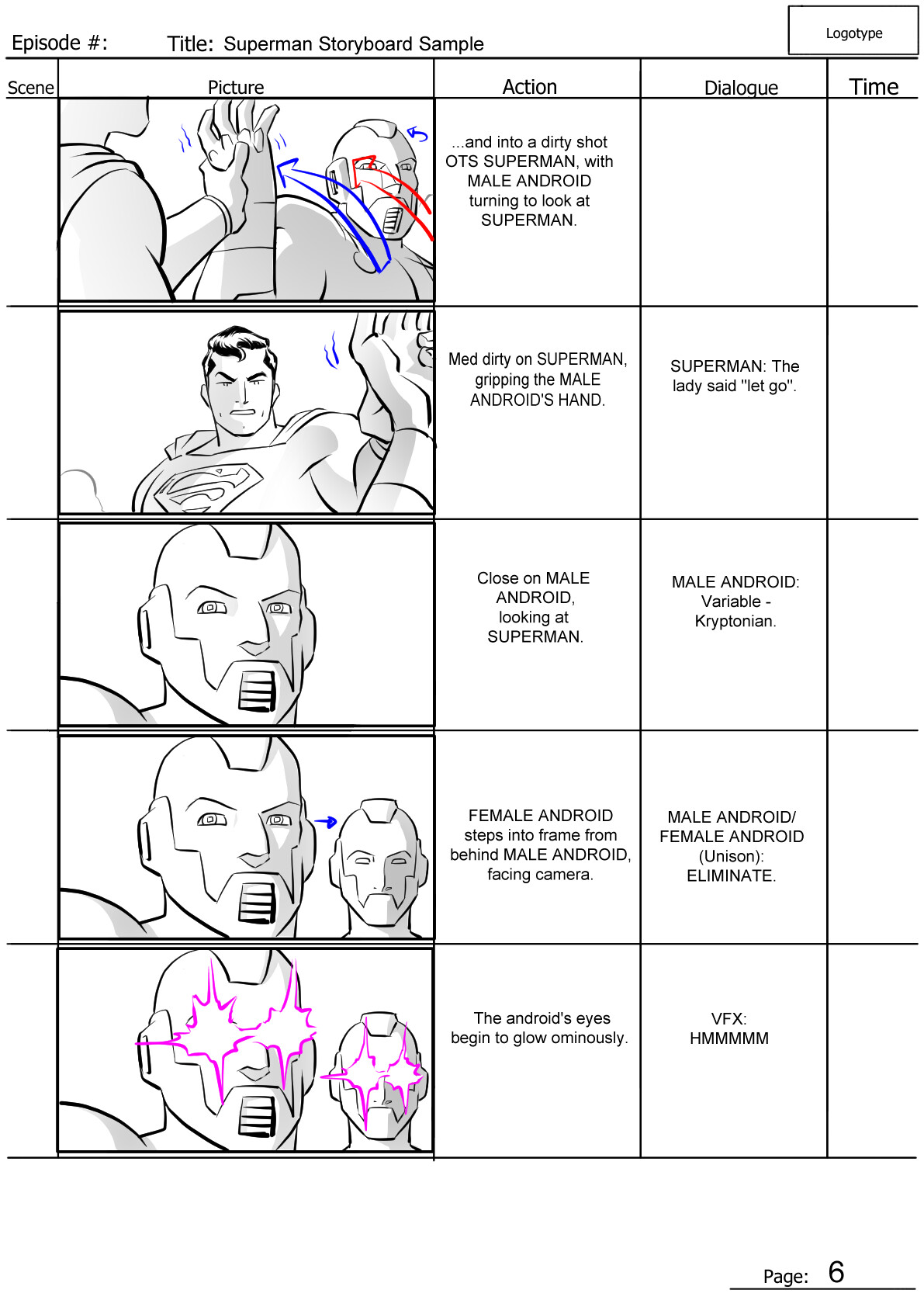 Nick Diaz - SUPERMAN ANIMATED STORYBOARDS