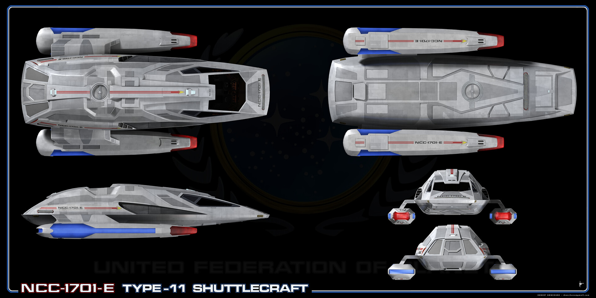 Robert Bonchune - NCC-1701-E Type-11 Shuttlecraft - Star Trek ...