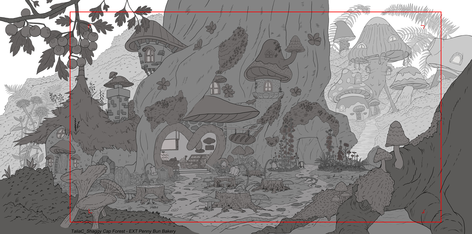 ArtStation - Shaggy Cap Forest - Penny Bun Bakery