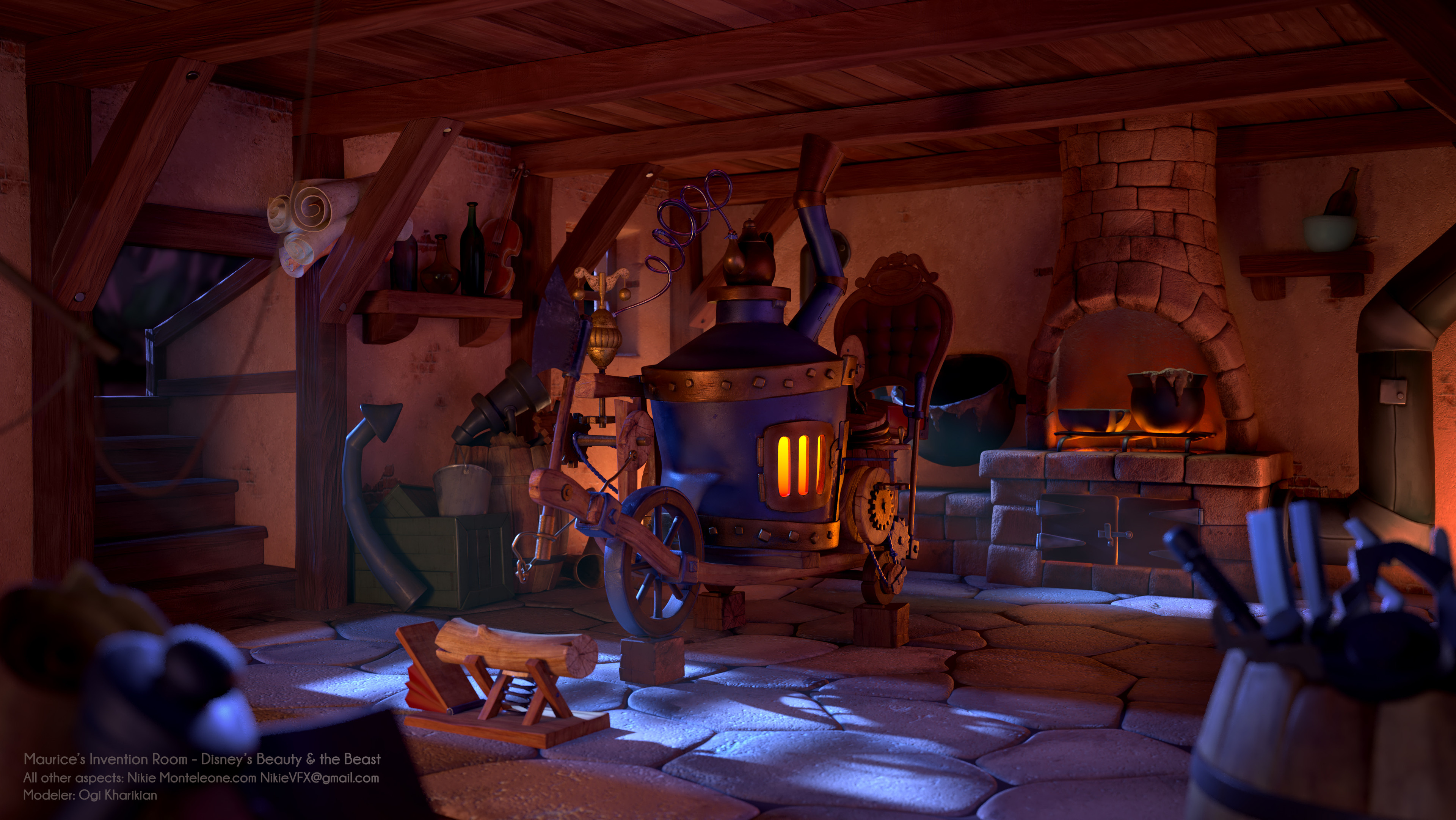 Nikie Monteleone - Maurice's Invention Room from Disney's Beauty & the ...