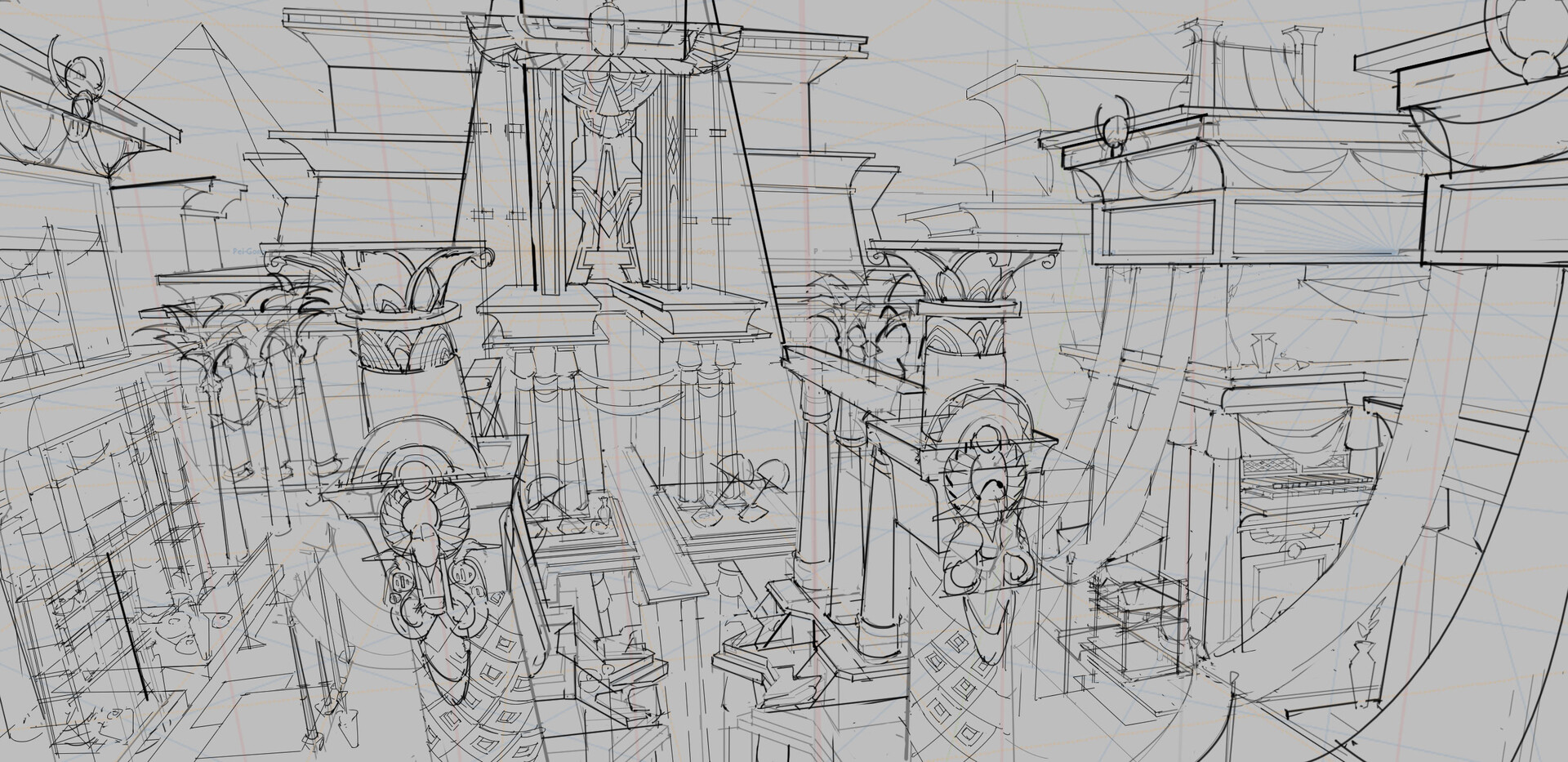 ArtStation - sketch_line_temple