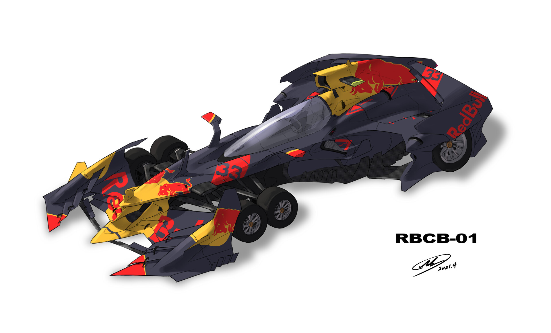 ArtStation - RedBull in cyber formula