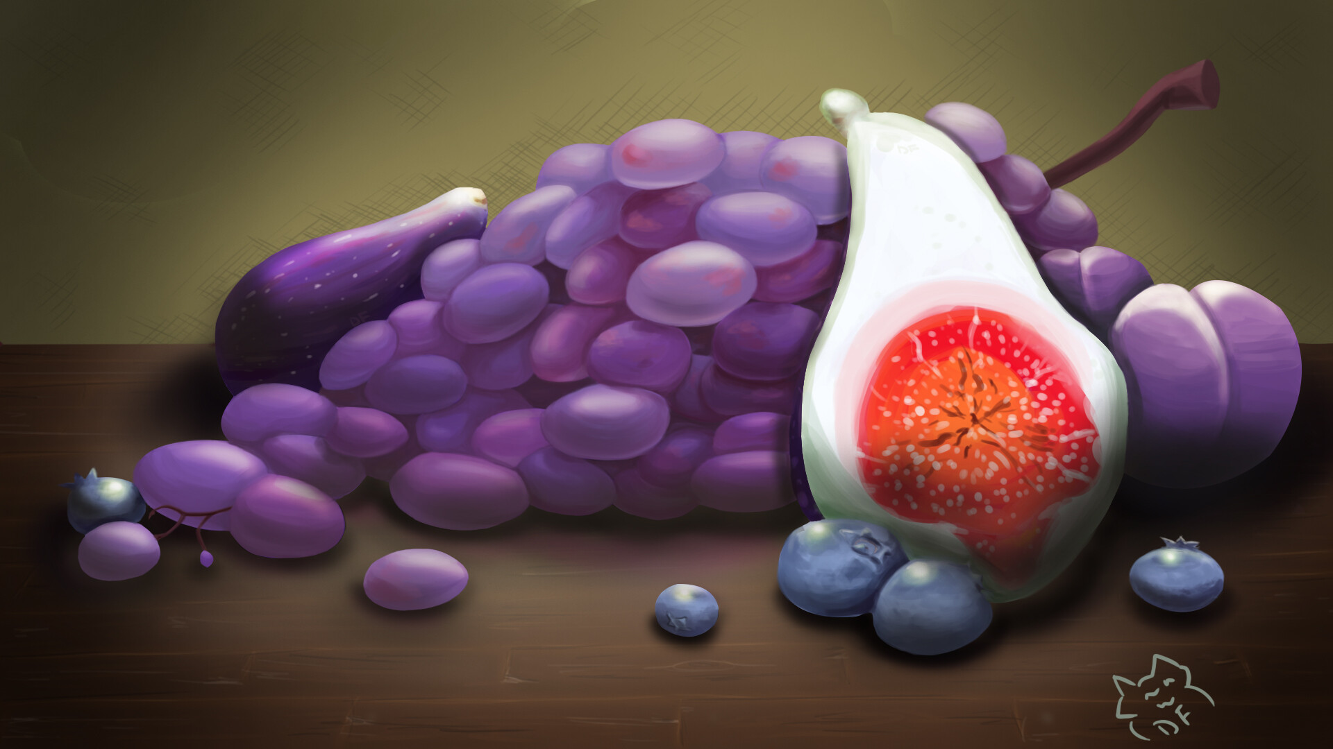 ArtStation - Purple still life