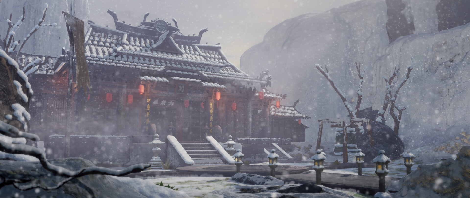 ArtStation - Mystery temple（Snow scene）