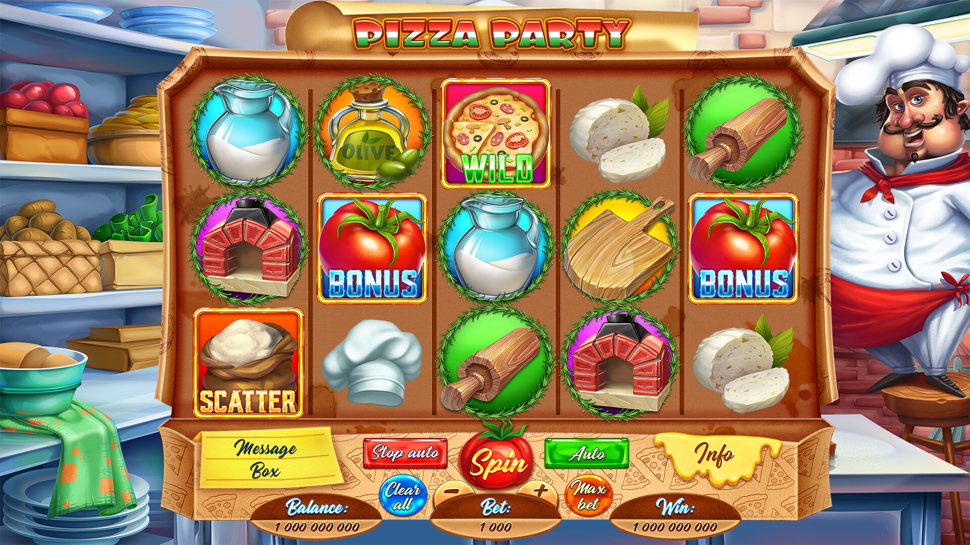 ArtStation - Pizza slot - Game reels design