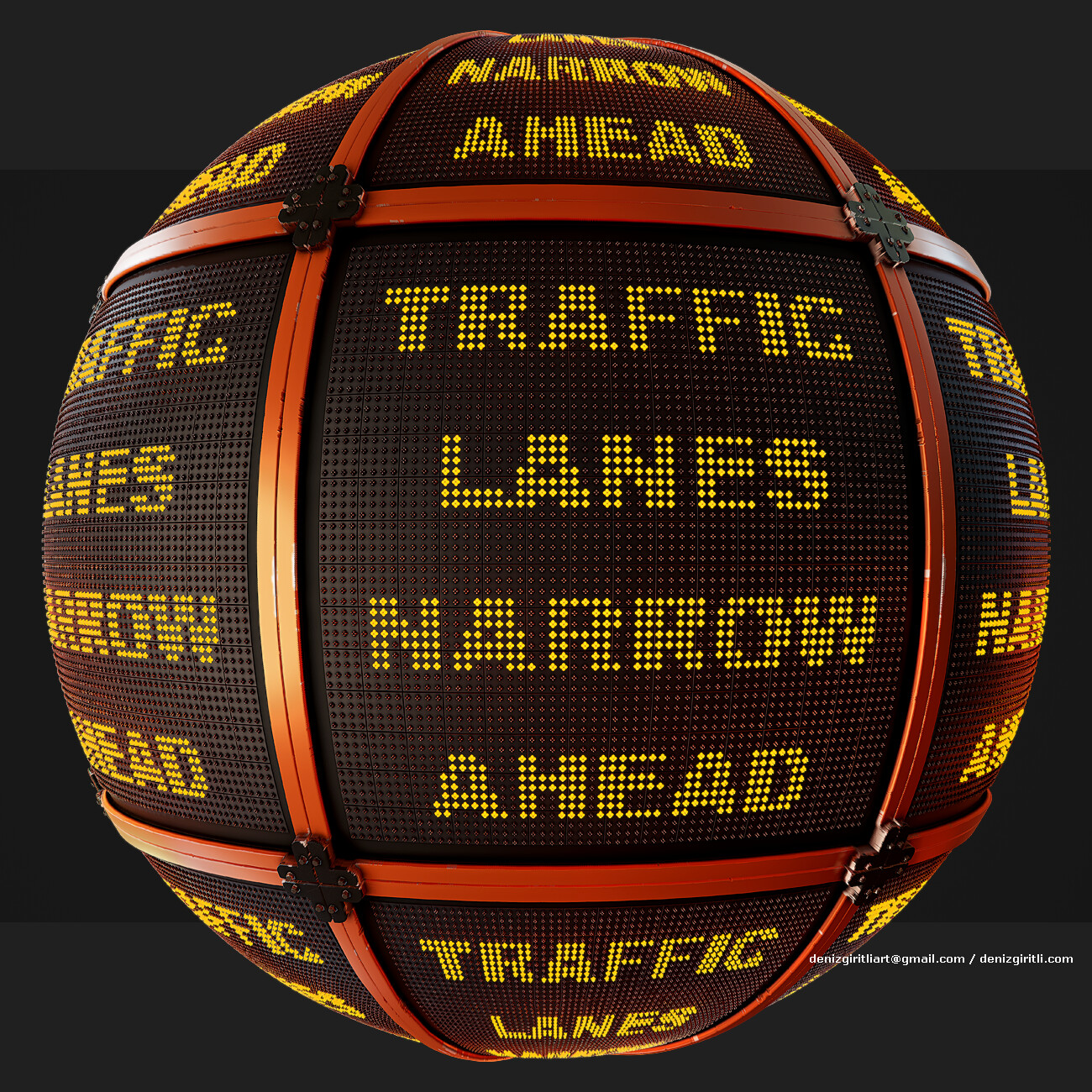 Deniz Giritli - Traffic Message Sign Material - Substance Designer