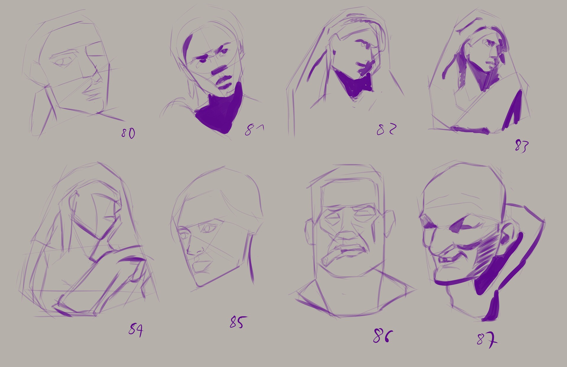 ArtStation - Face Sketching