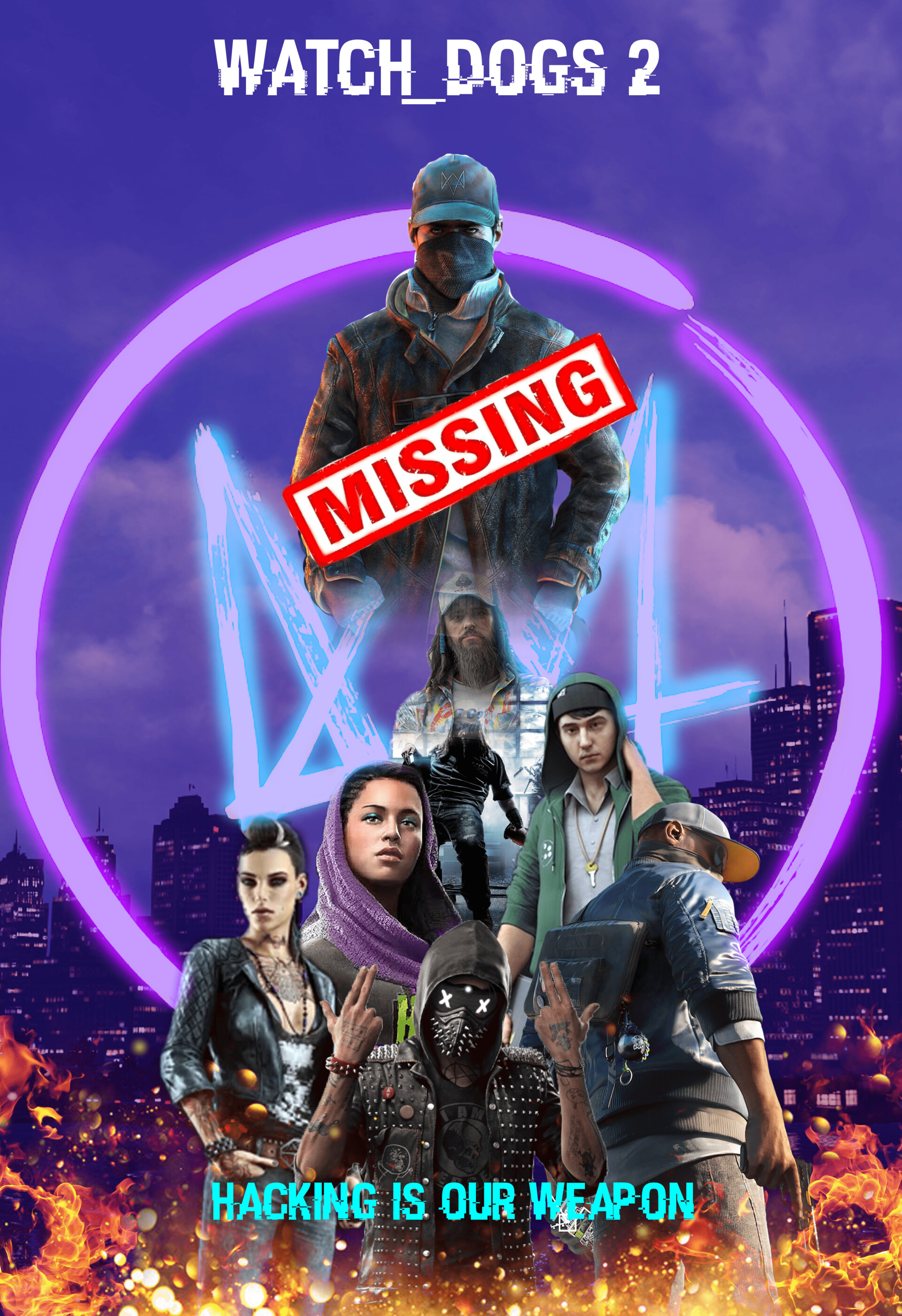 ArtStation - Watchdogs 2 Game poster