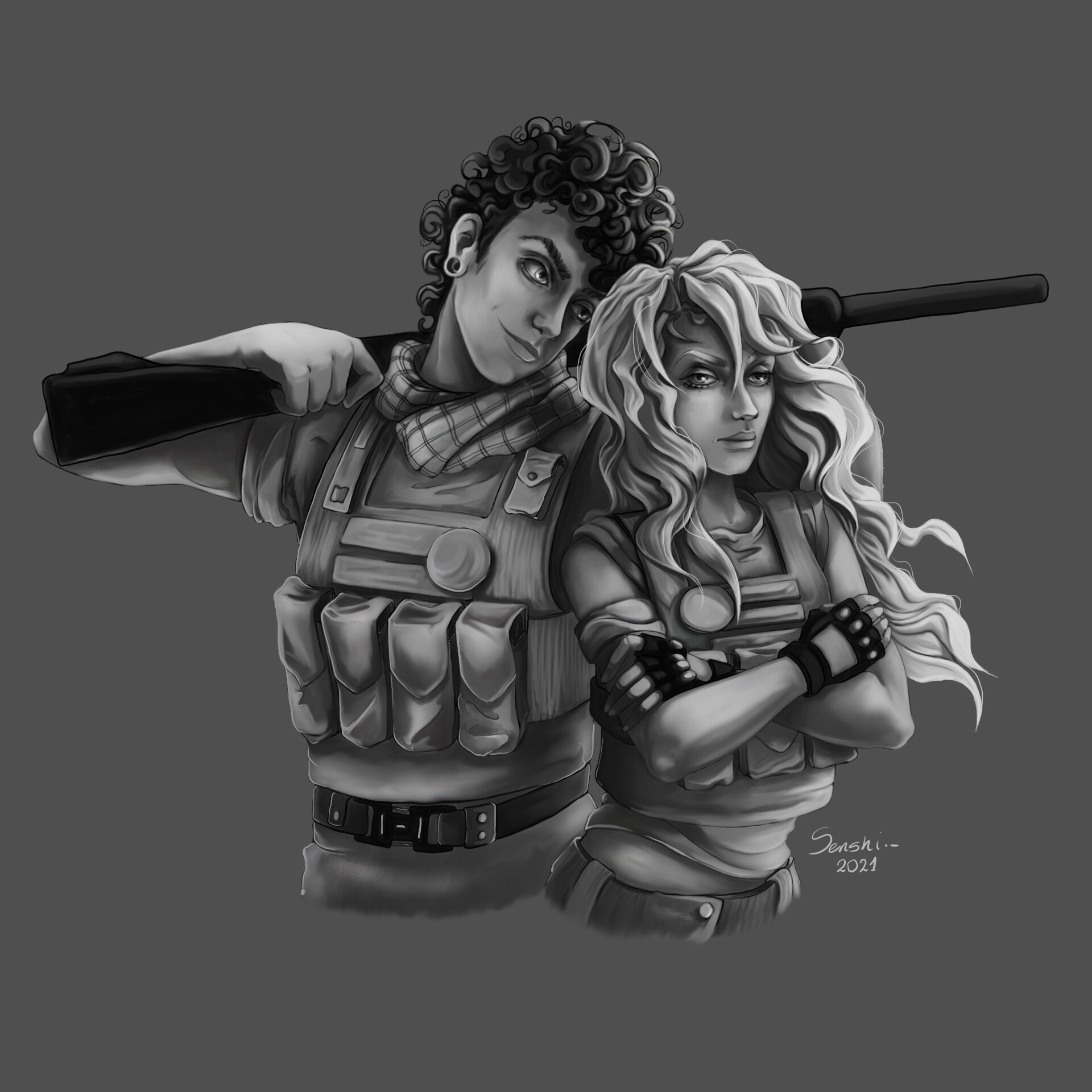 ArtStation - Airsoft Couple - Practice