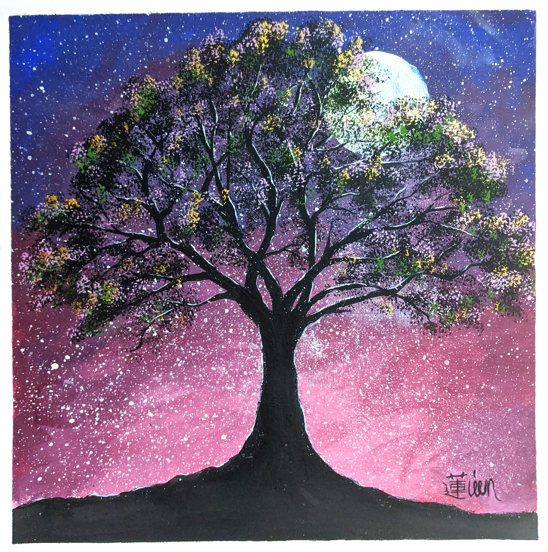 ArtStation - Tree in the Night