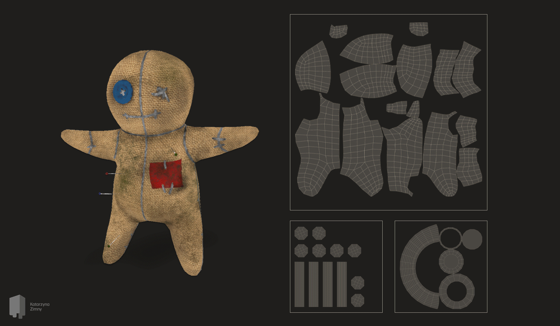 Katarzyna Zimny - Voodoo doll and witch hat on a chair