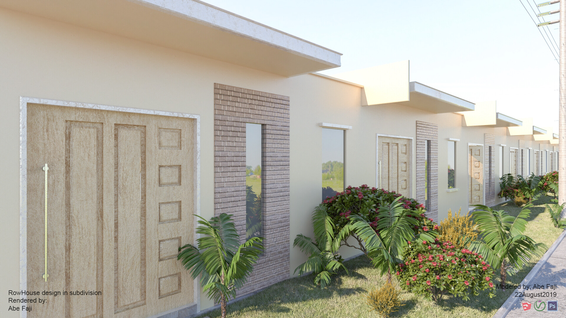 ArtStation - Row House Design in Subdivision