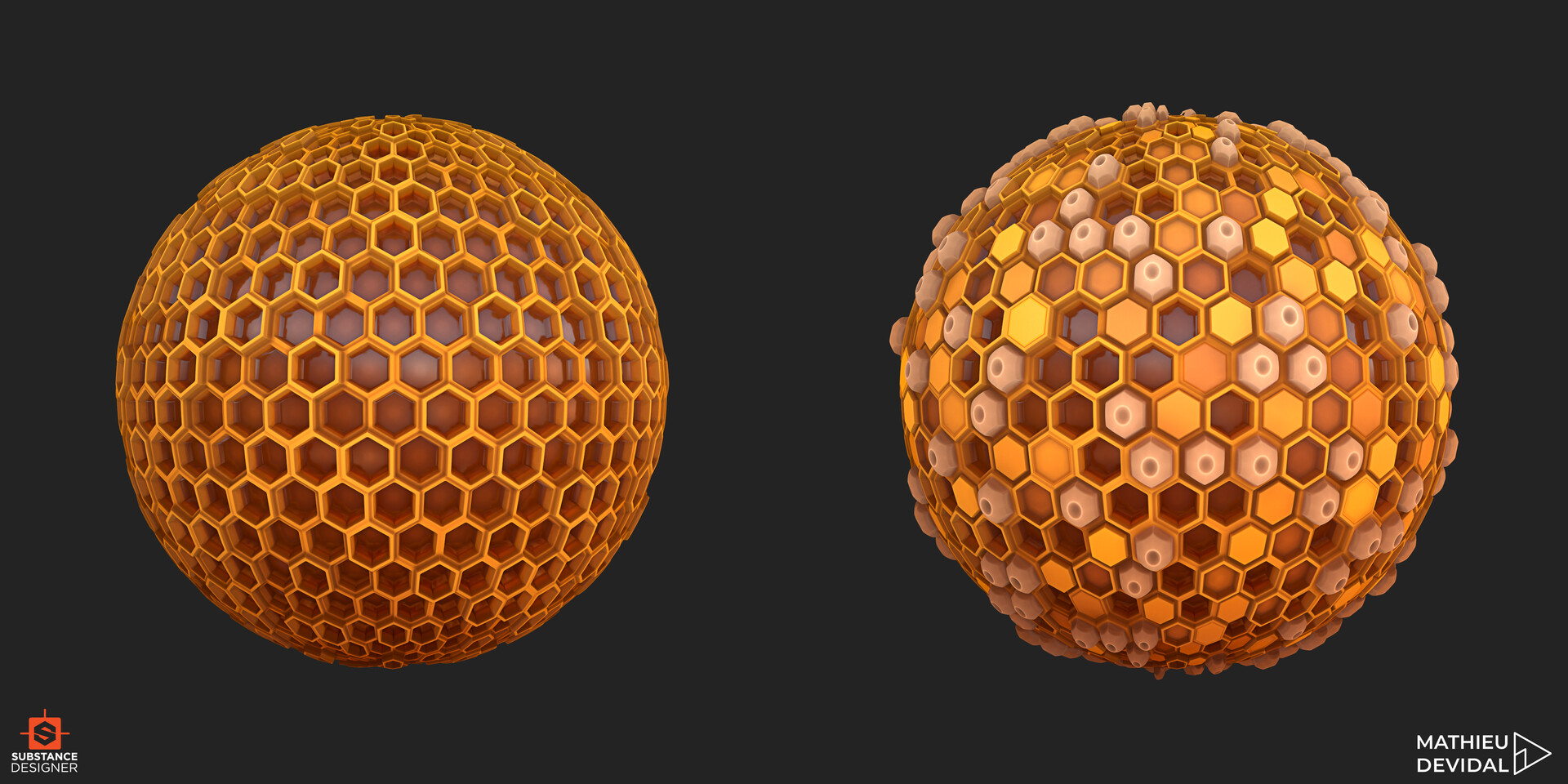 ArtStation - Stylized Hive Material - Substance Designer