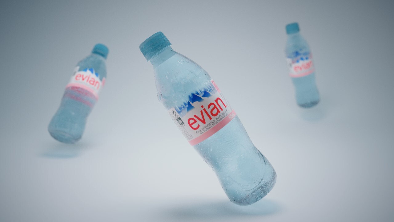 ArtStation - Product Viz - Evian Water (Unofficial)