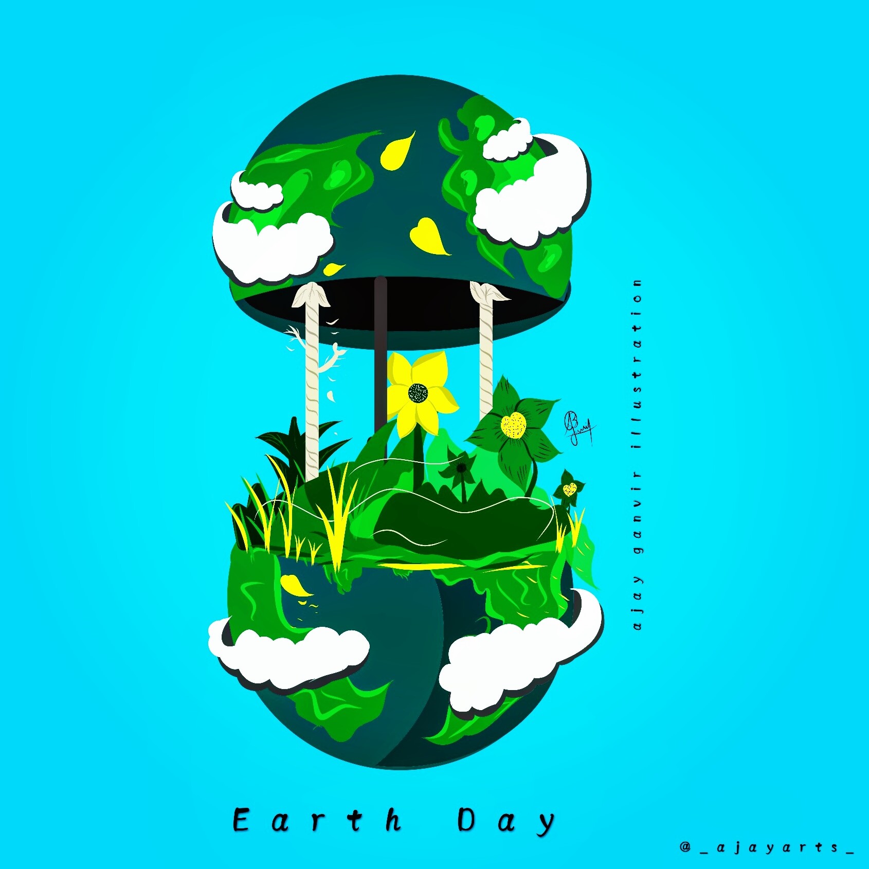ArtStation - Earth Day illustration