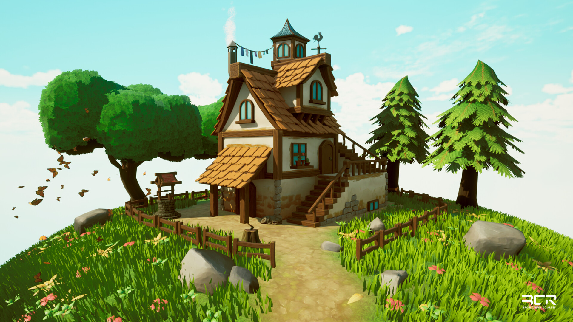 ArtStation - 3D Stylized House - Game Environment