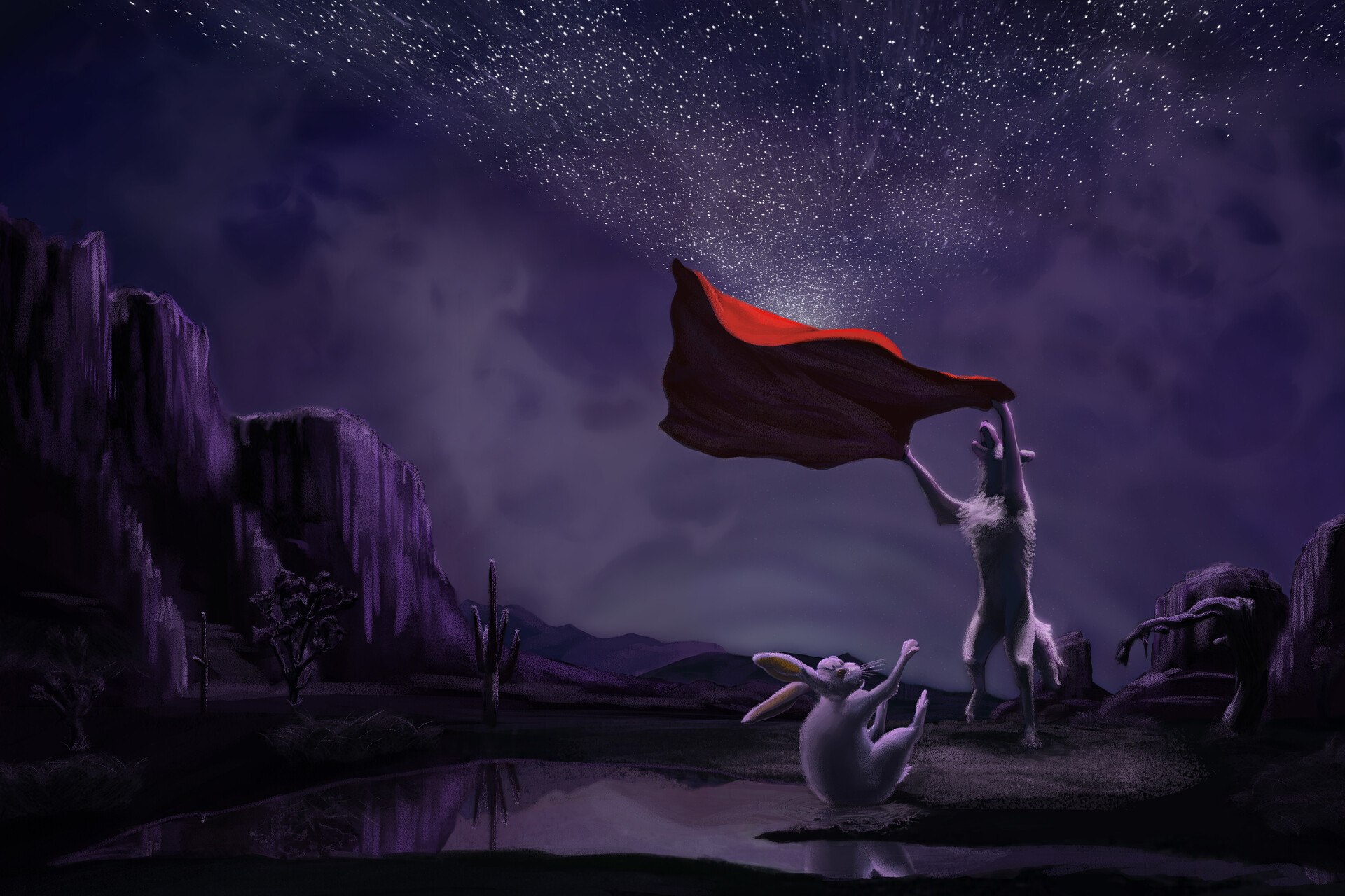 ArtStation - Coyote and the Stars