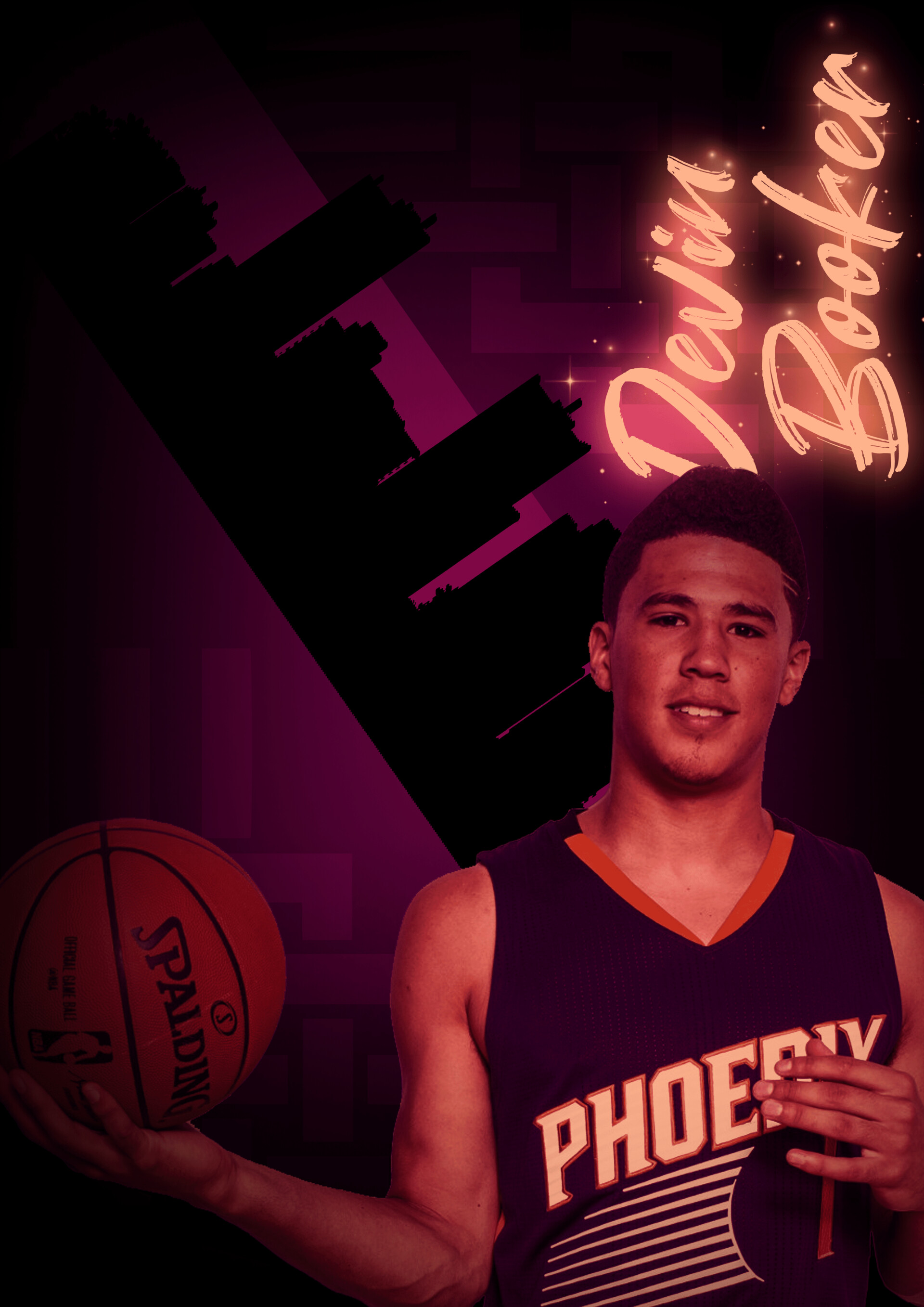 Ismael Fofana - Devin Booker basketball poster