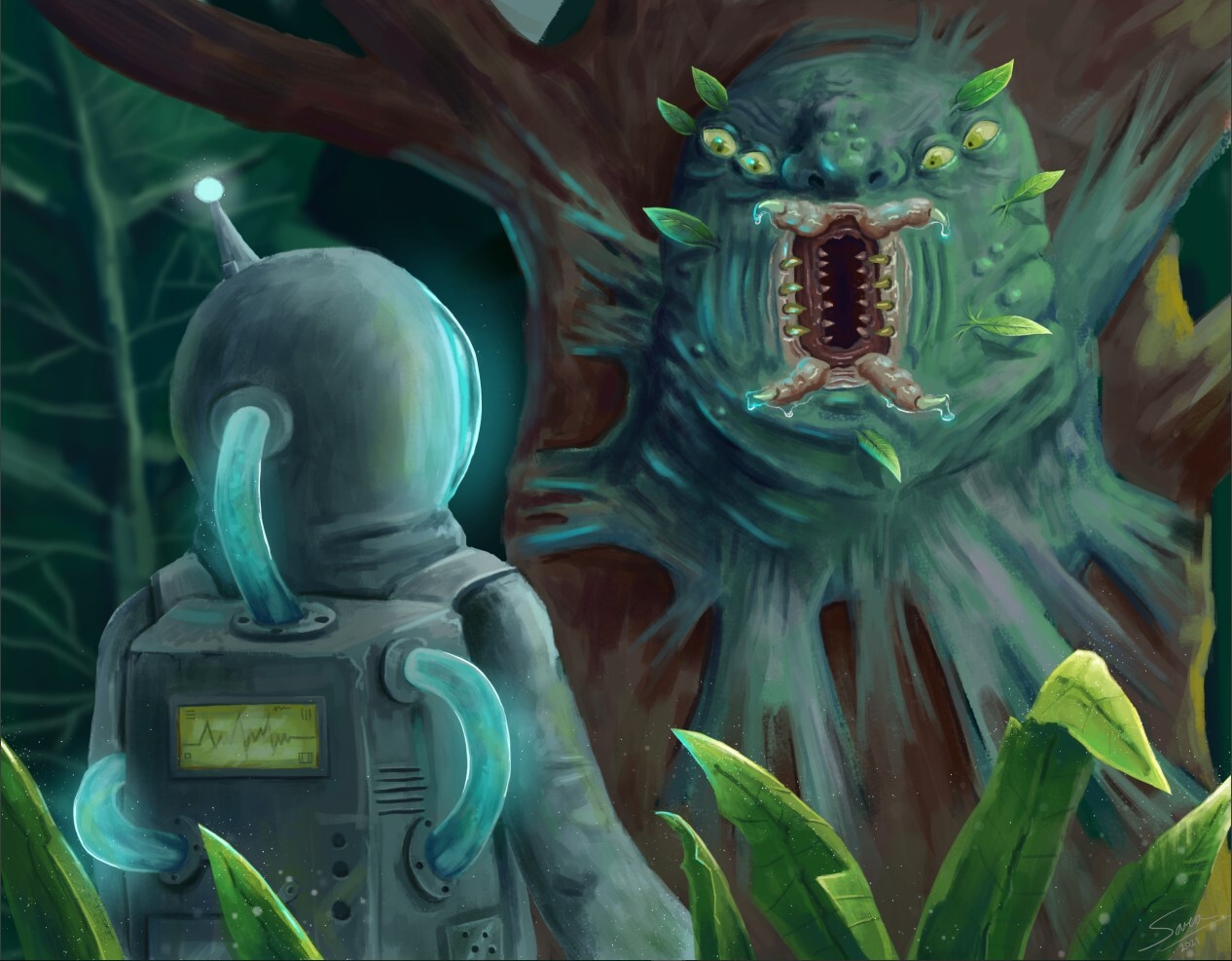 ArtStation - The Adventurer and The Monster