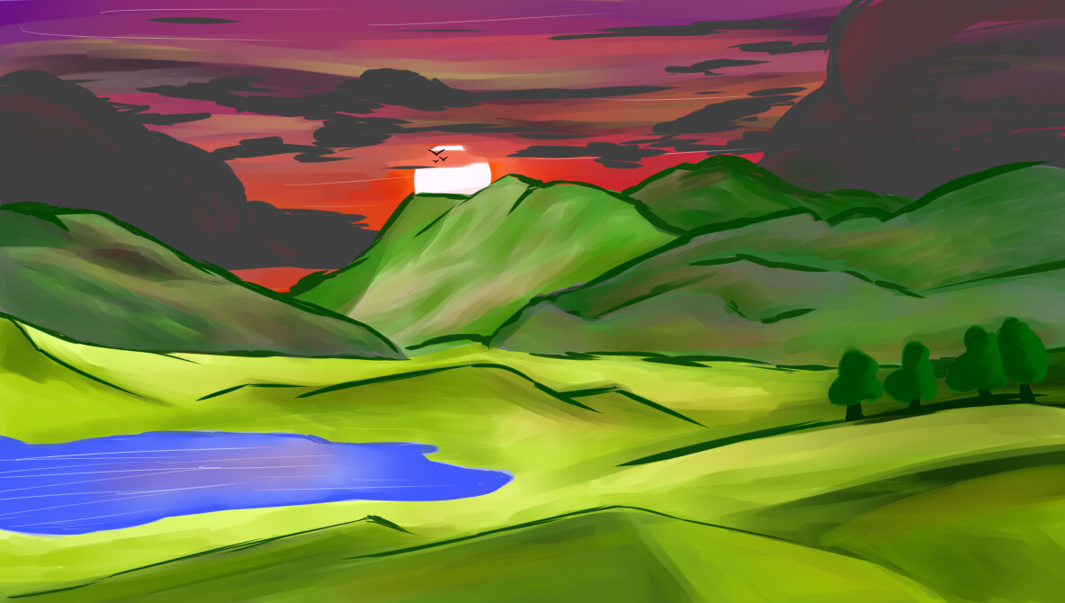 ArtStation - Sunset hills