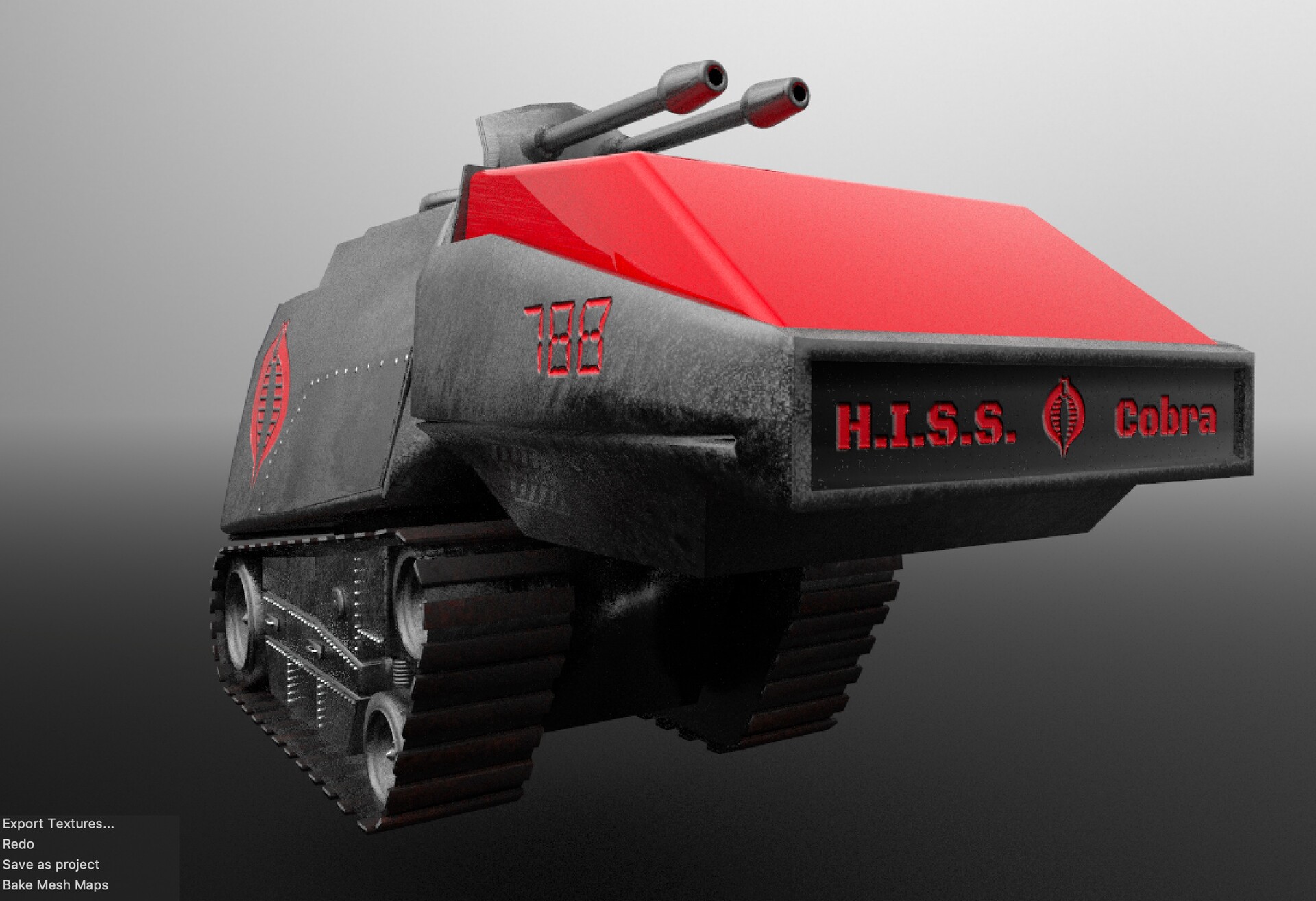 ArtStation - GI Joe Cobra H.I.S.S. Tank inspired