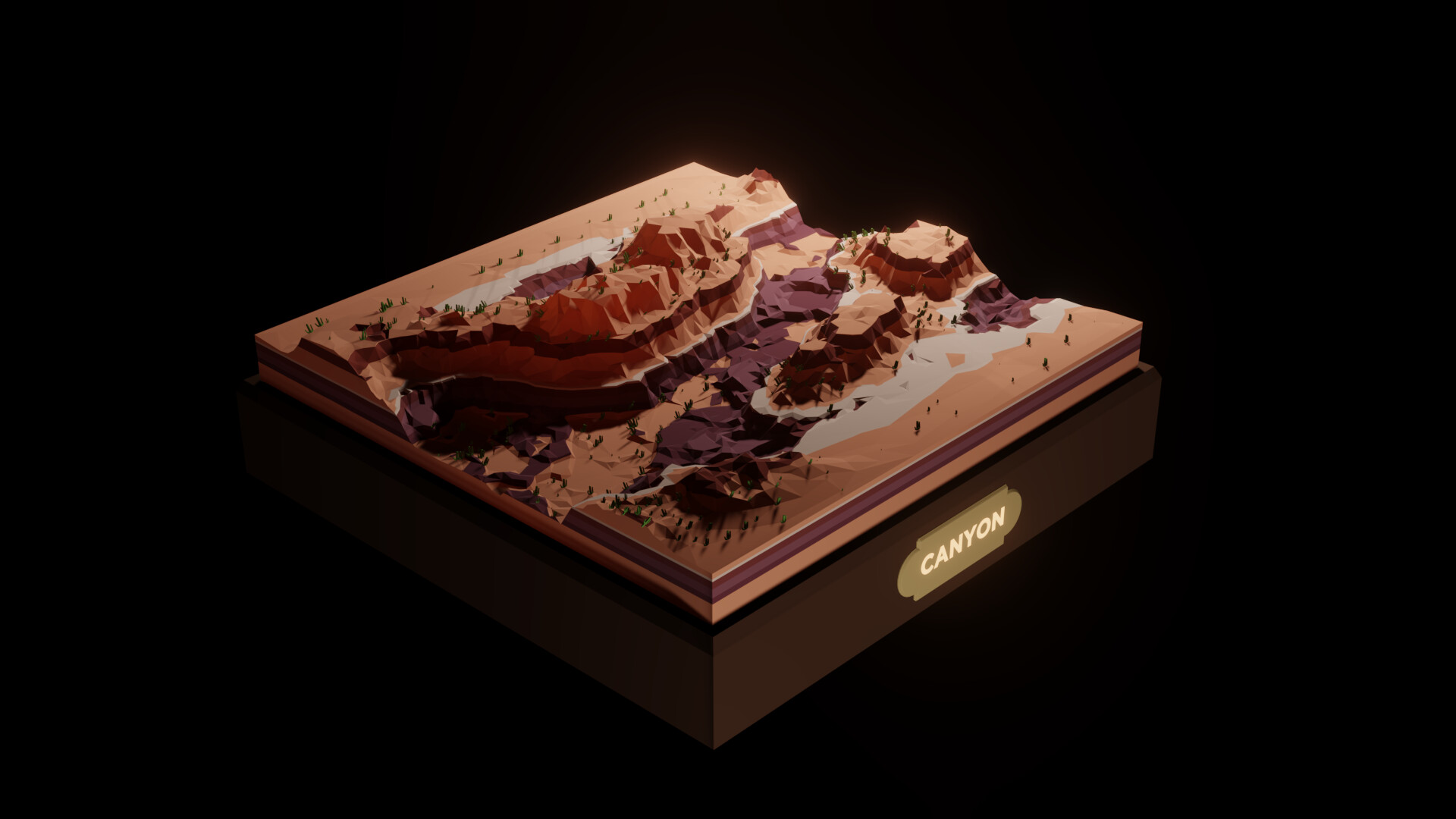 ArtStation - Low Poly Canyon