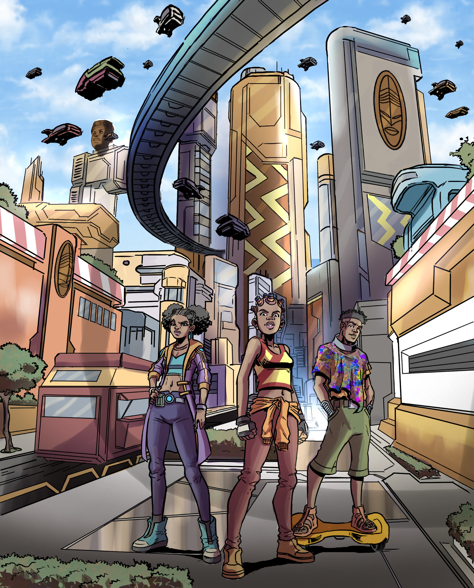ArtStation - African manga ( colours comission)