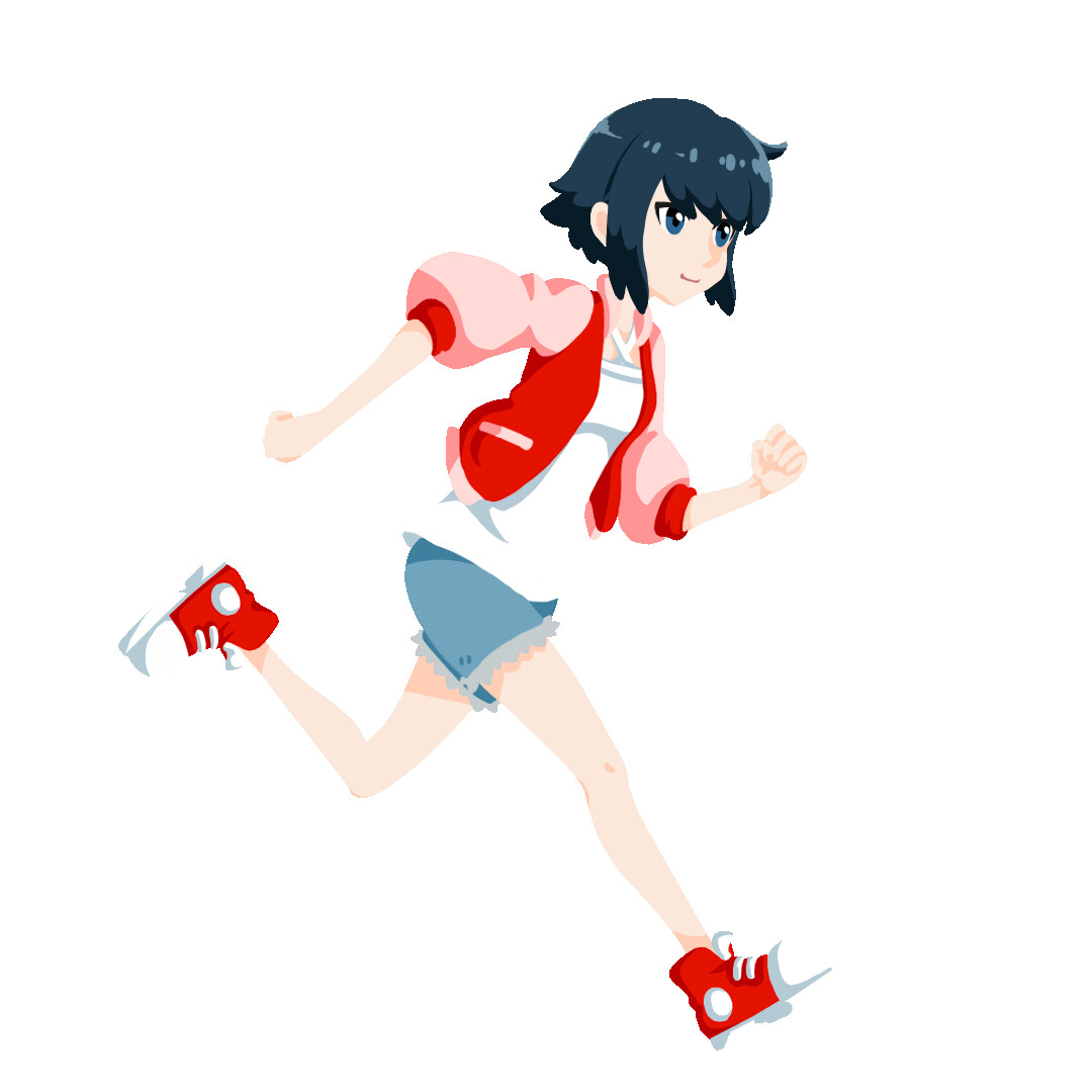 ArtStation - 2d Girl Run Animation