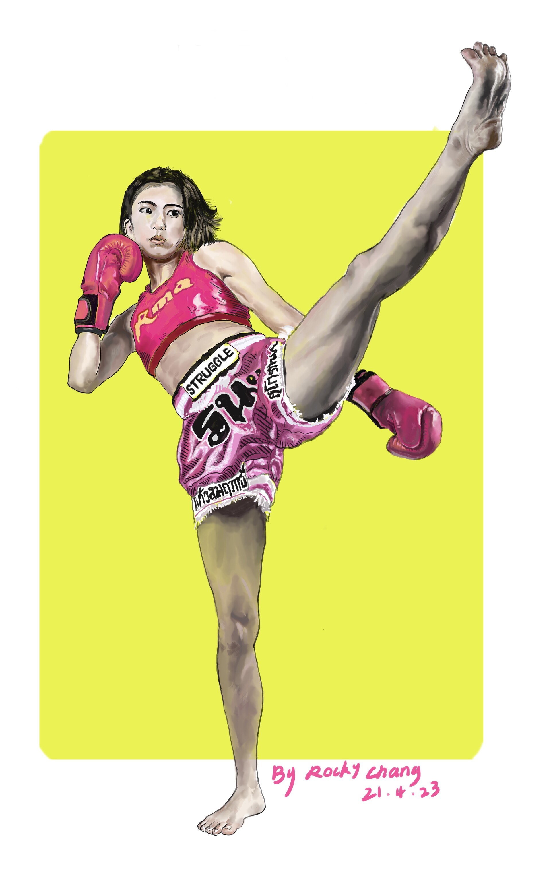 ArtStation - Japanese kickboxinger 岡本璃奈