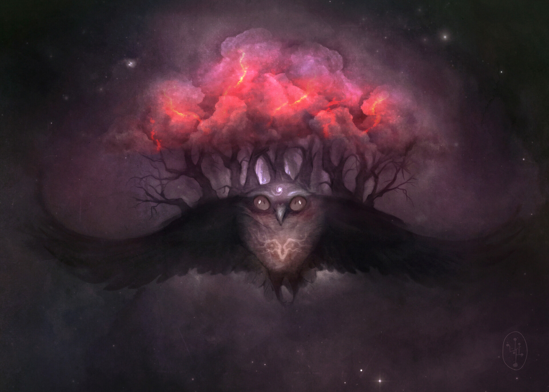 ArtStation - The Great Cosmic Owl