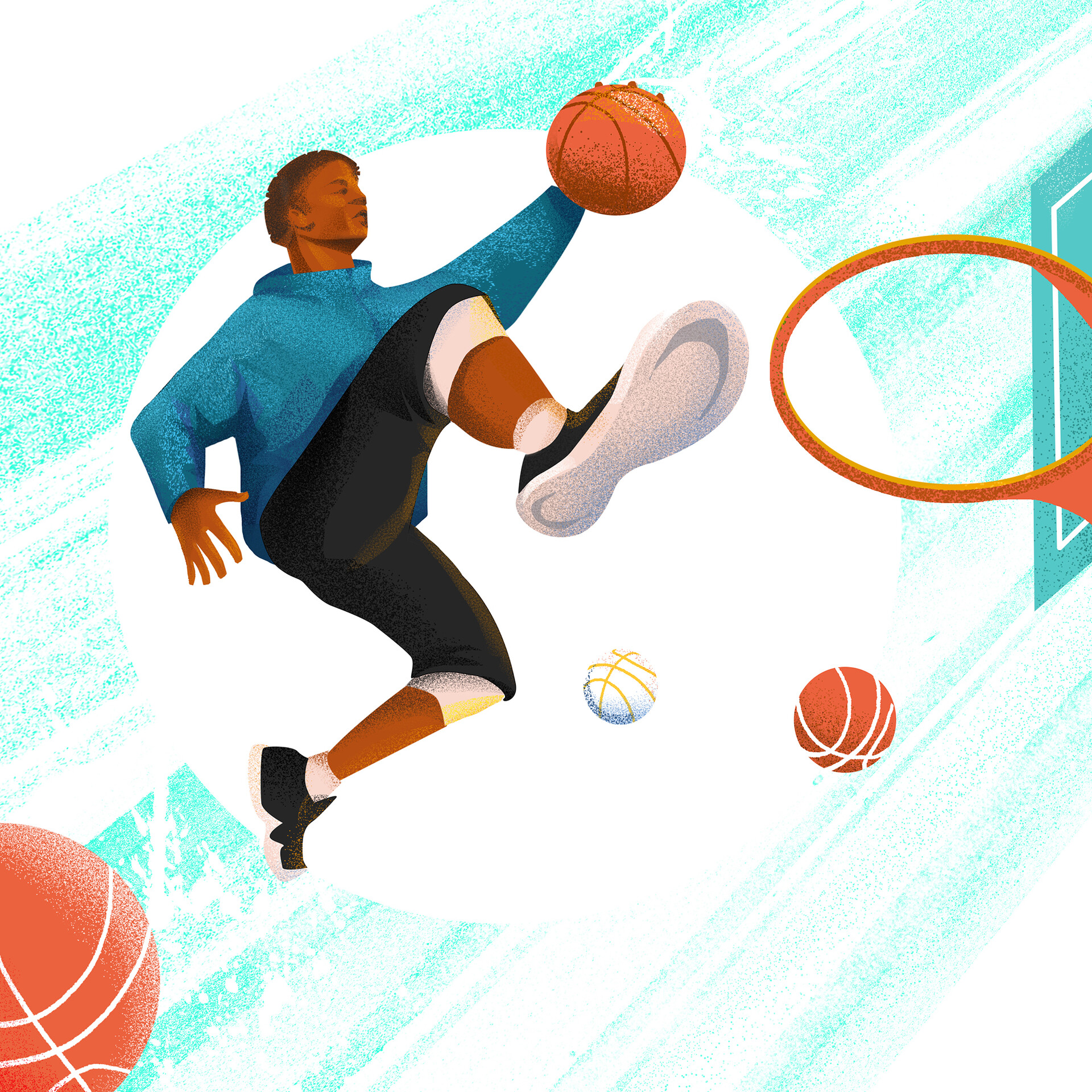 ArtStation - Playing basketball