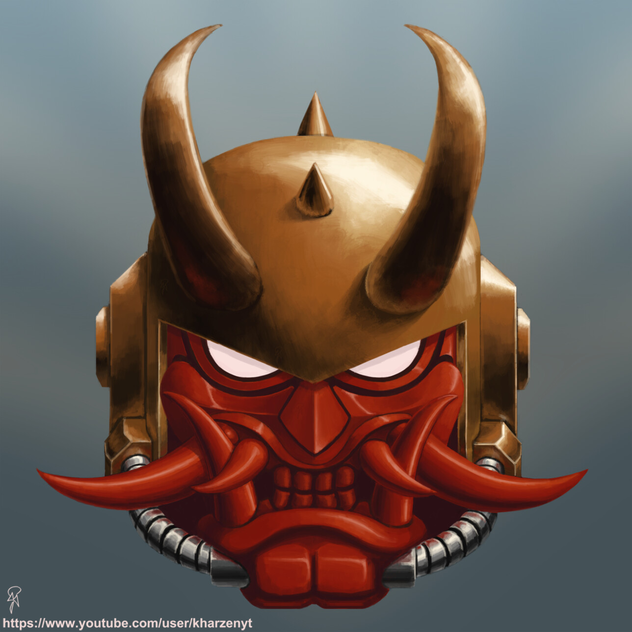 ArtStation - Oni / Yokai Space Marine Helmet