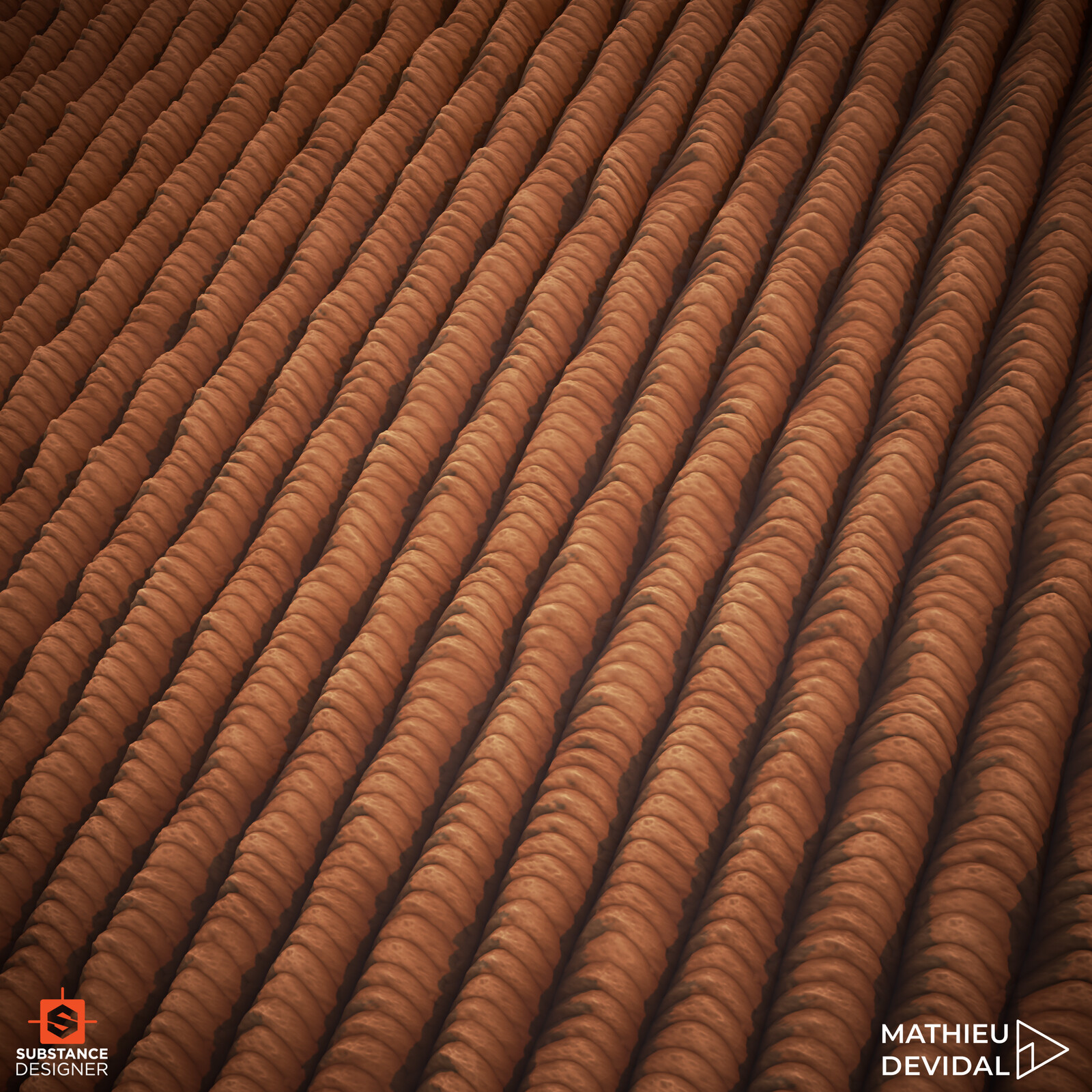 Mathieu Devidal - Stylized Rope Material - Substance Designer