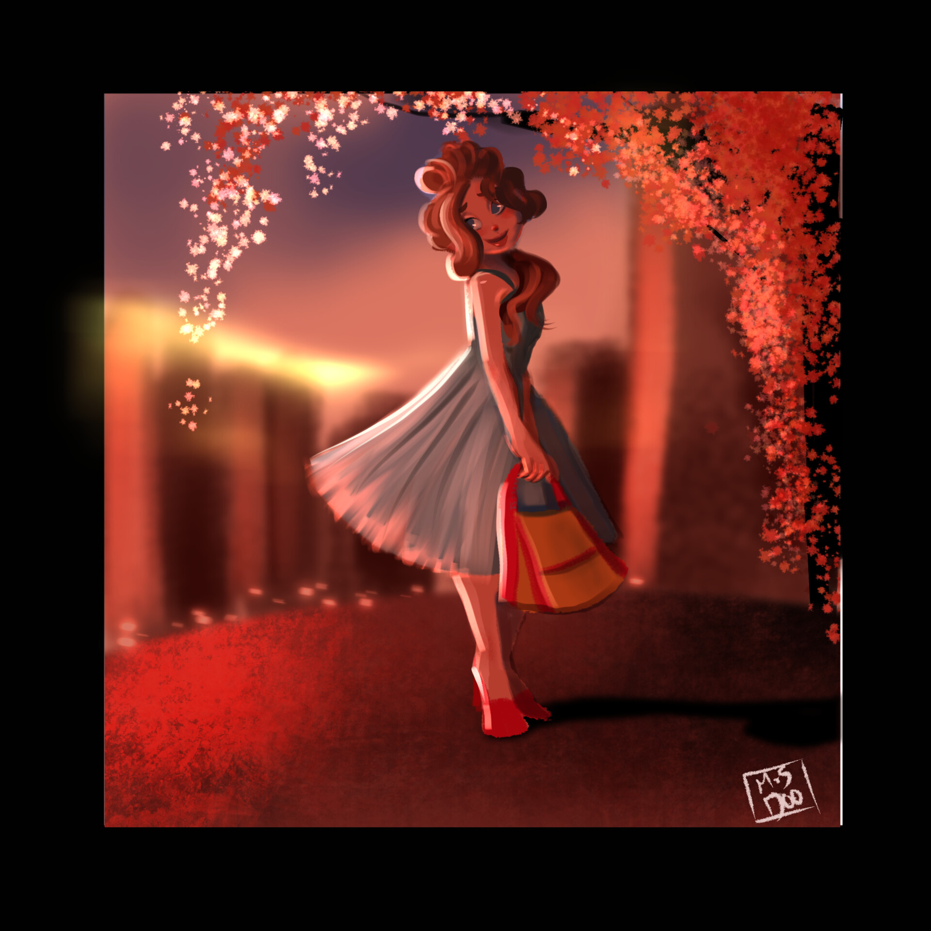 ArtStation - Sunset girl