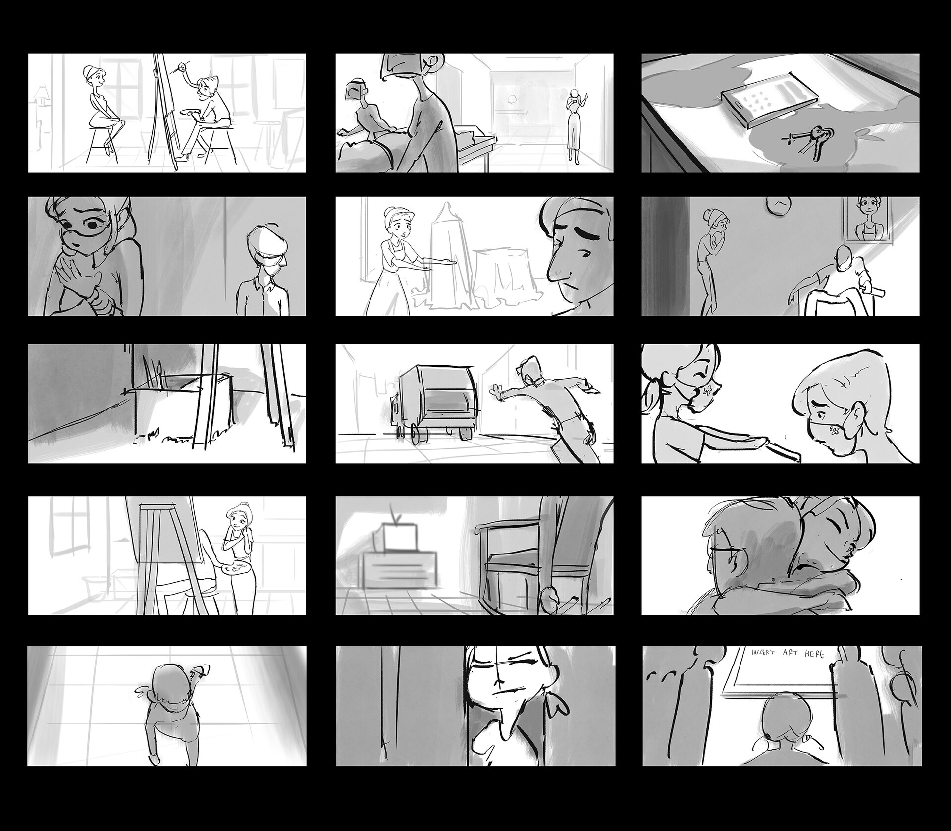 ArtStation - Never be Alone - Beat board