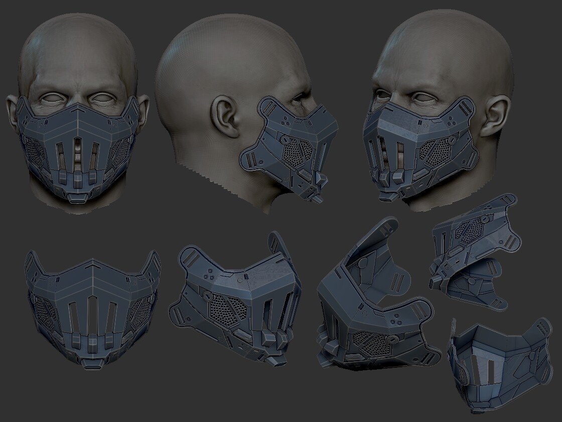 ArtStation - Custom mask for 3d prinf