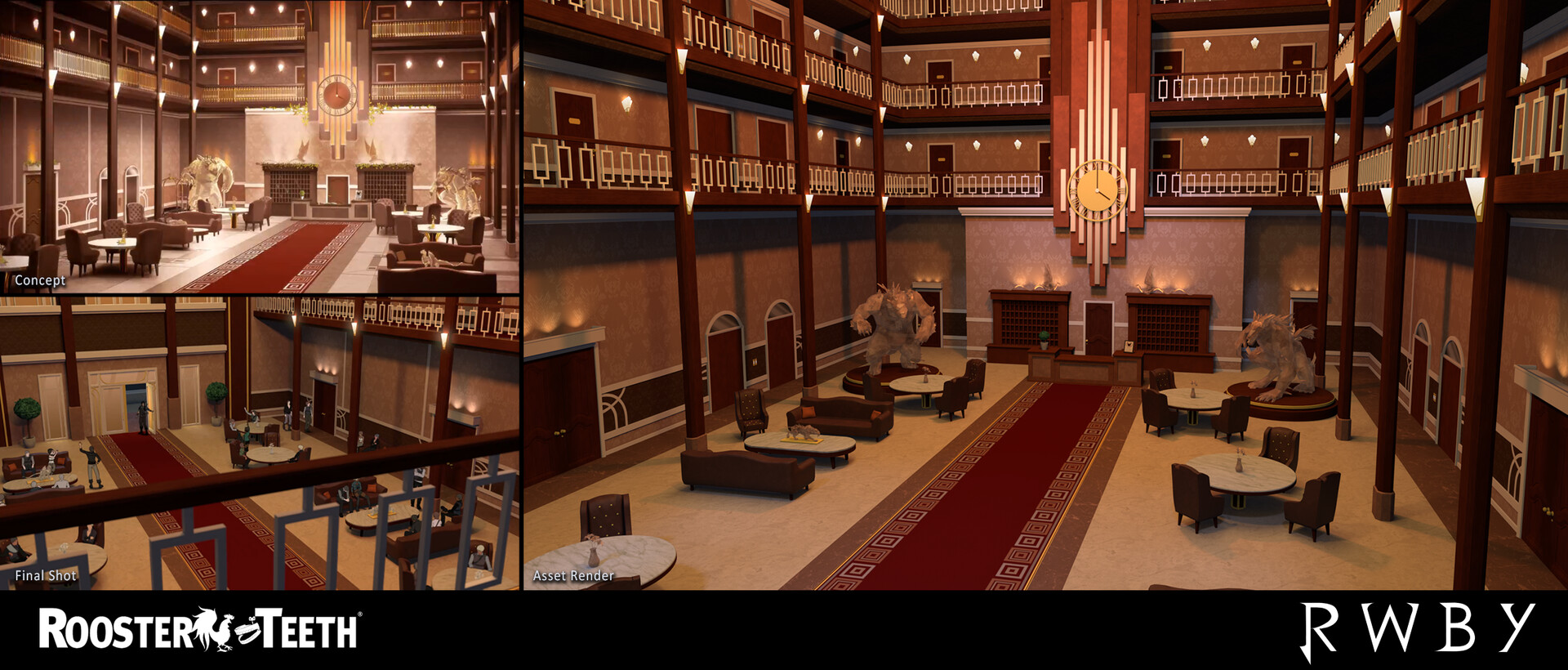 Christine Stuckart - Atlas Hotel Interior, RWBY 8 Look Development